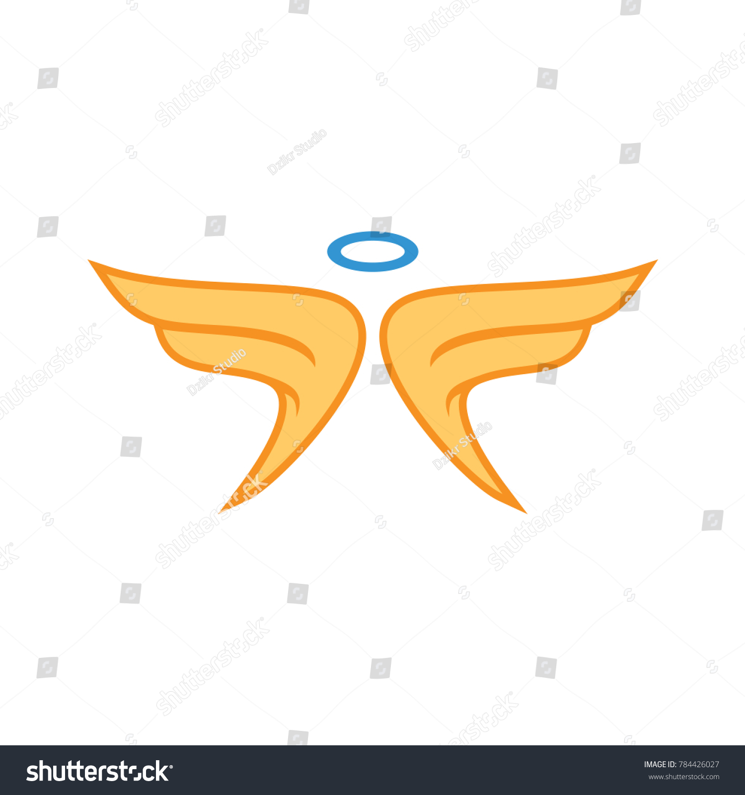Angel Wings Logo Stock Vector (Royalty Free) 784426027 | Shutterstock