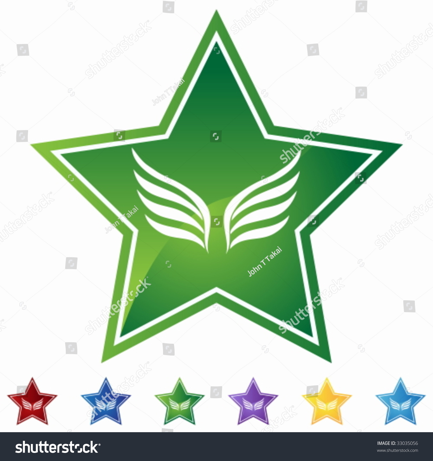 Angel Wings Star Stock Vector (Royalty Free) 33035056 | Shutterstock