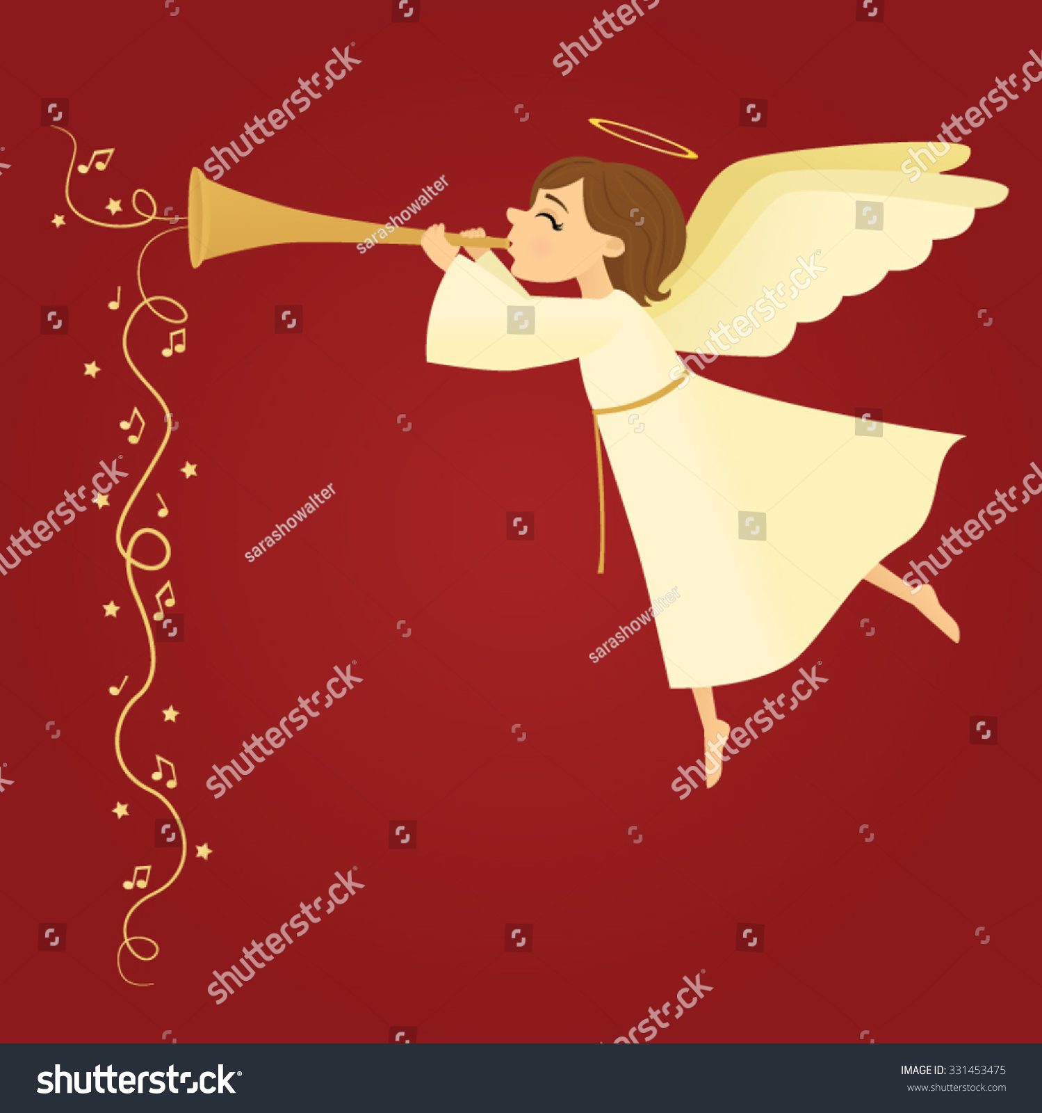 Angel Horn Stock Vector (Royalty Free) 331453475