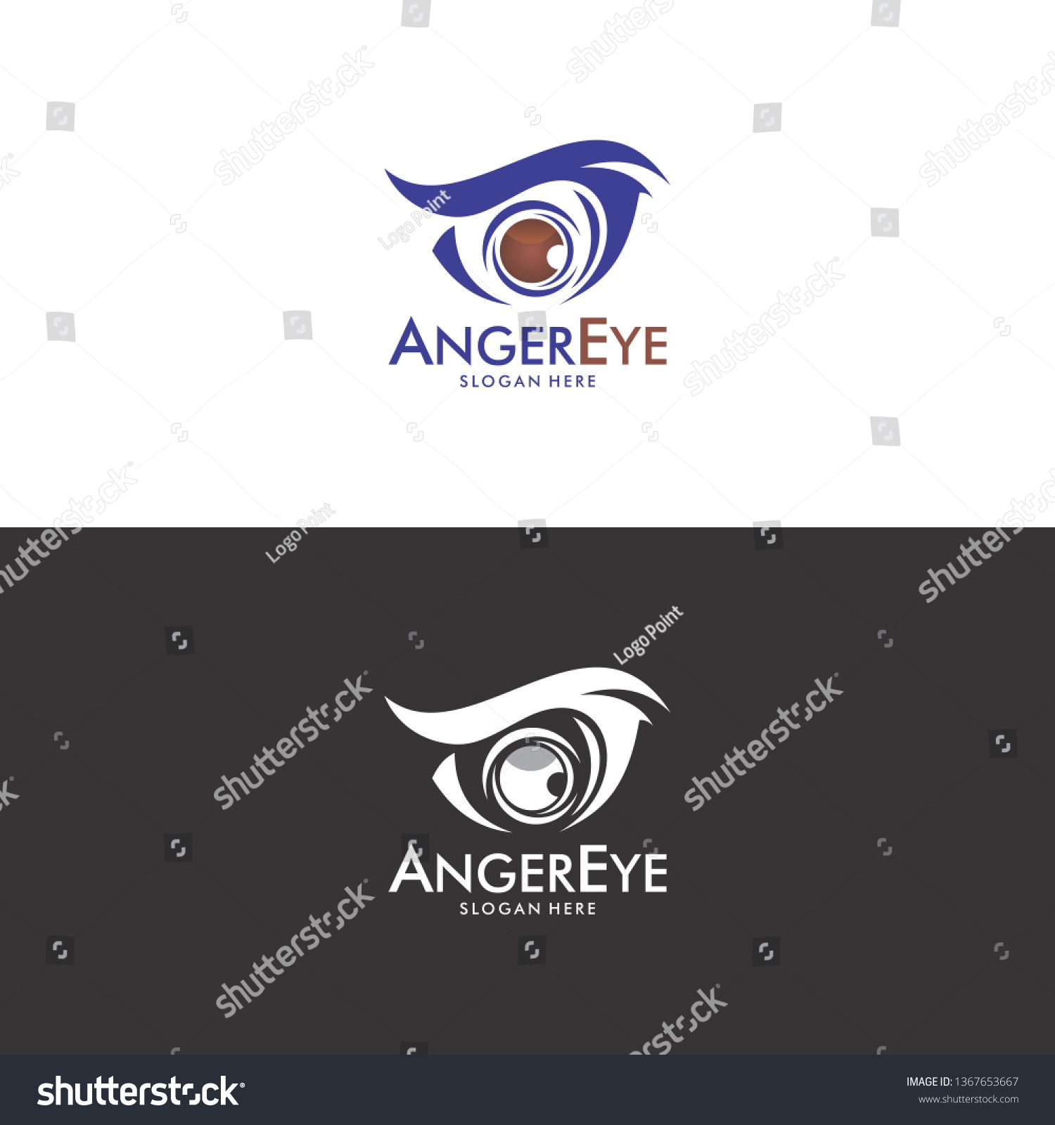 Anger Eye Logo Vector: vector de stock (libre de regalías) 1367653667 ...