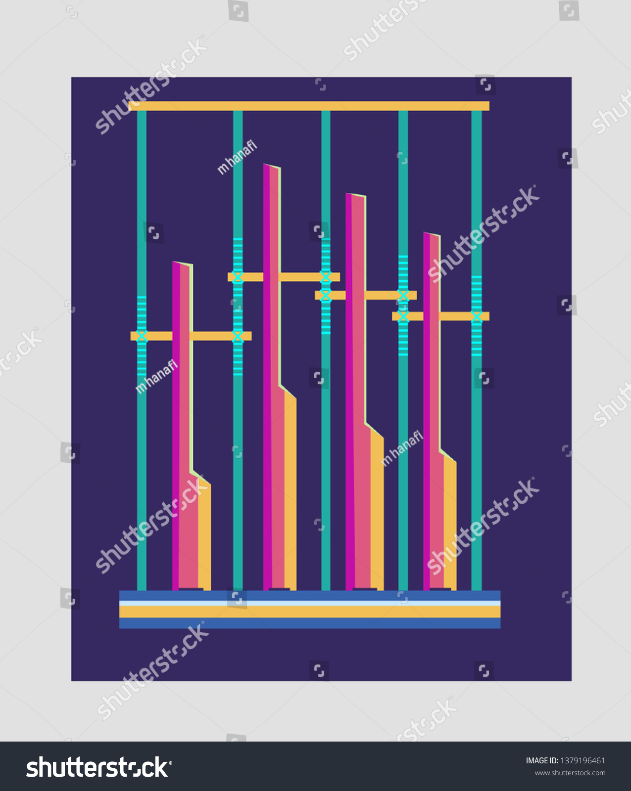 Angklung Design Vector Stock Vector (Royalty Free) 1379196461