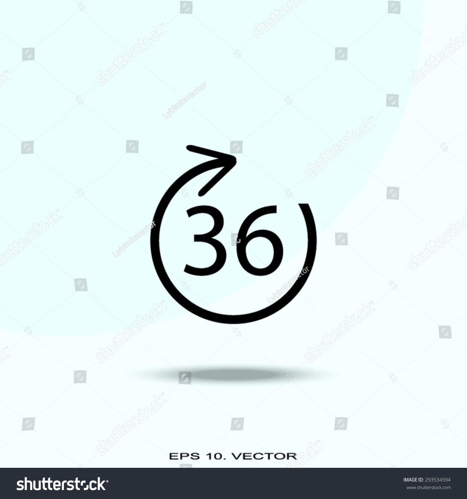 Angle 36 Degree Icon Stock Vector (Royalty Free) 293534594 | Shutterstock