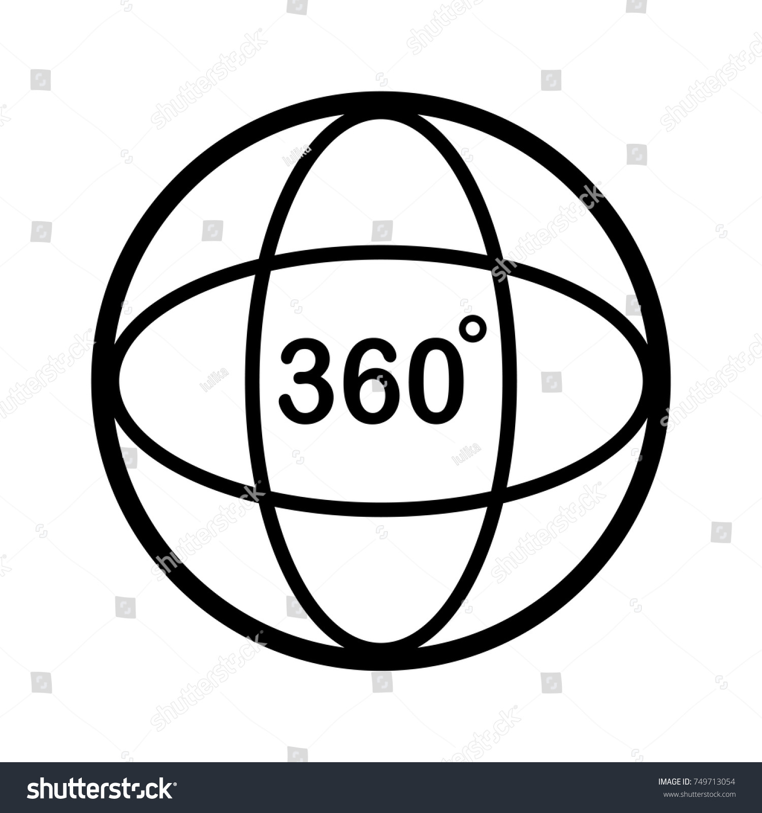 Icono de ángulo 360 grados. Diseño: vector de stock (libre de regalías ...