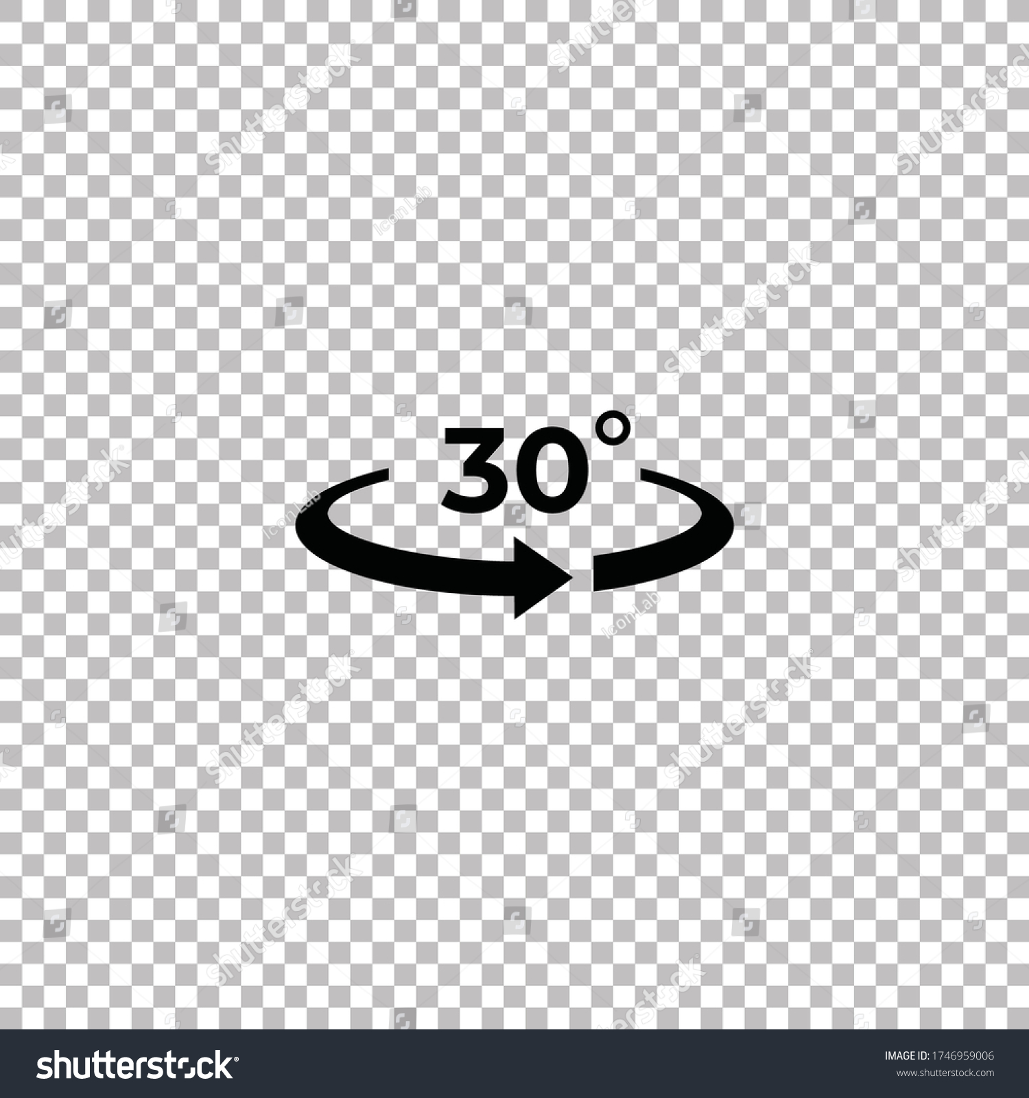 Angle 30 Degrees Icon30 Degrees Rotation Stock Vector (Royalty Free ...