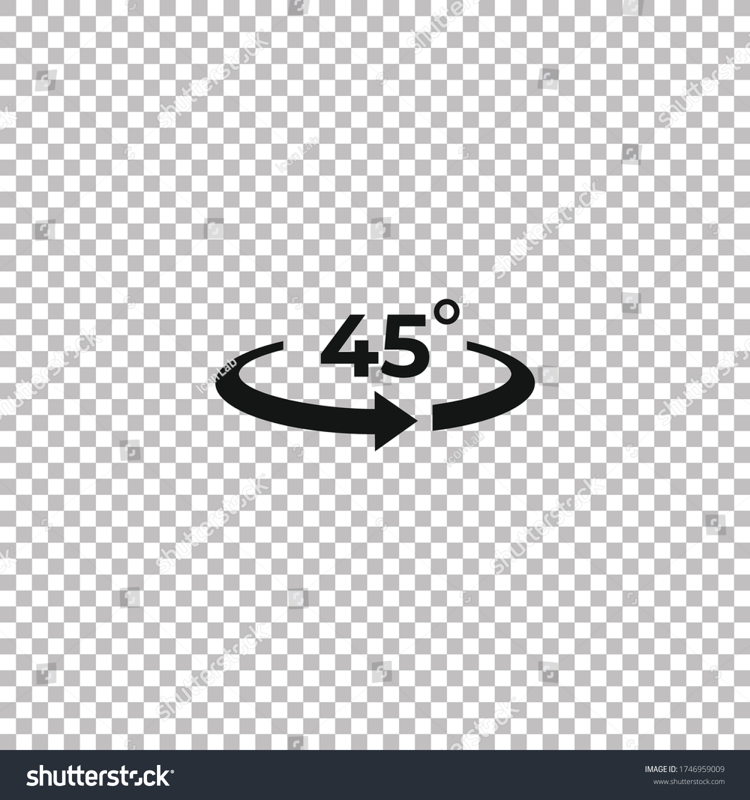 Angle 45 Degrees Icon45 Degrees Rotation Stock Vector (Royalty Free ...