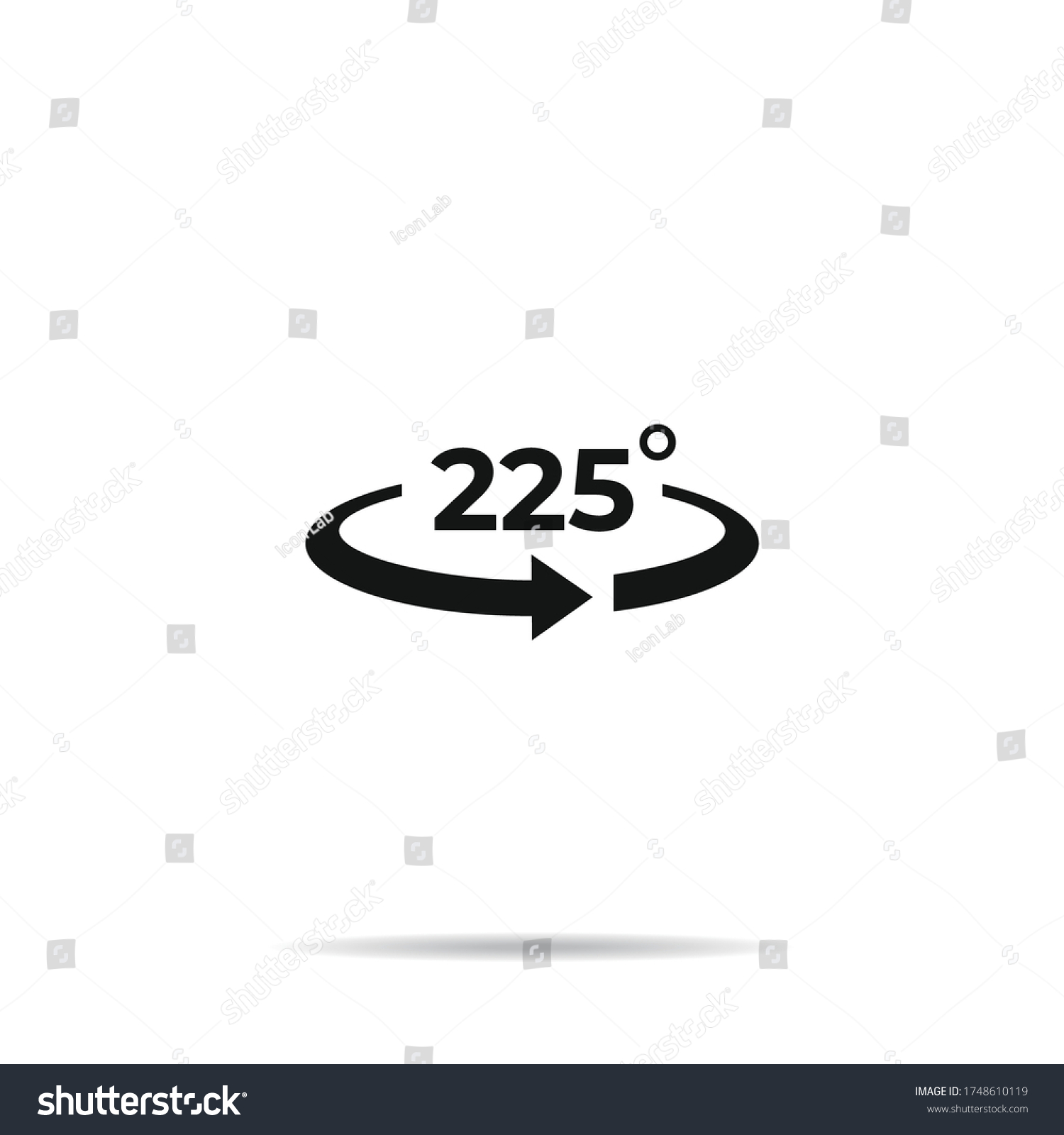 Angle 225 Degrees Icon225 Degrees Rotation Stock Vector (Royalty Free ...