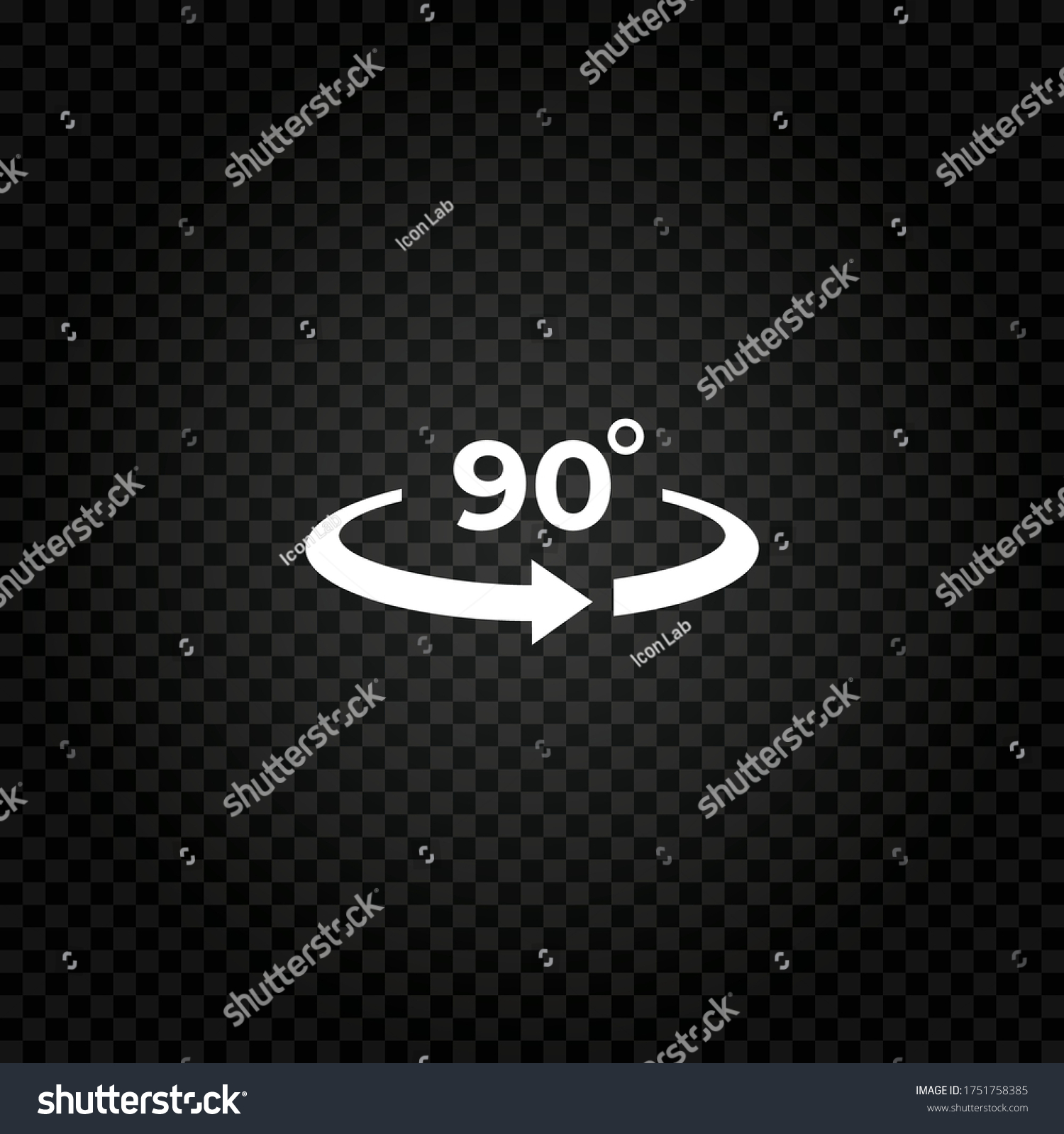 Angle 90 Degrees Icon90 Degrees Rotation Stock Vector (Royalty Free ...