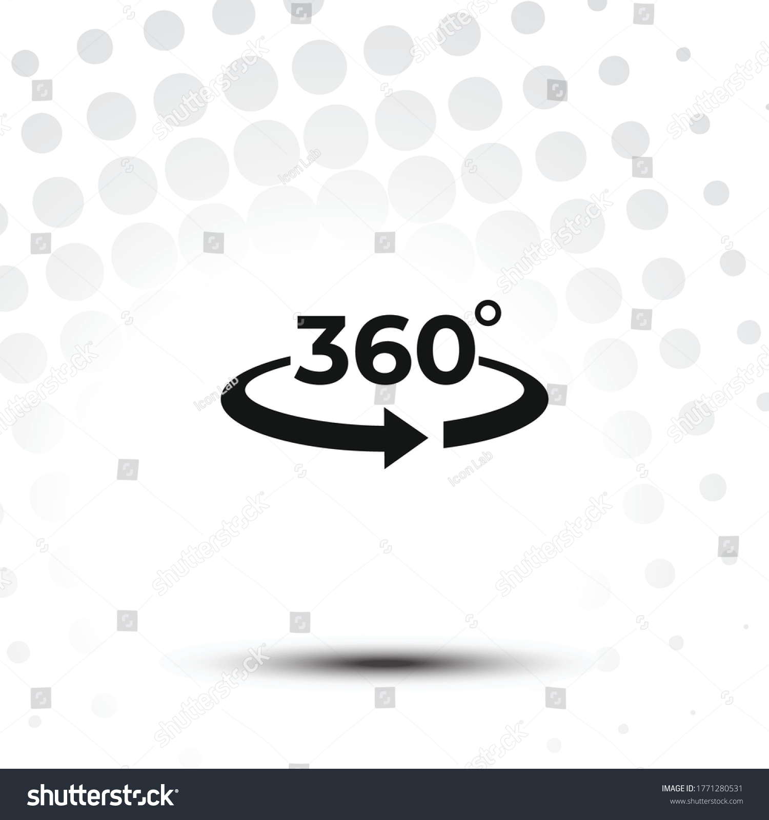 Icono de ángulo 360 grados.símbolo de: vector de stock (libre de ...