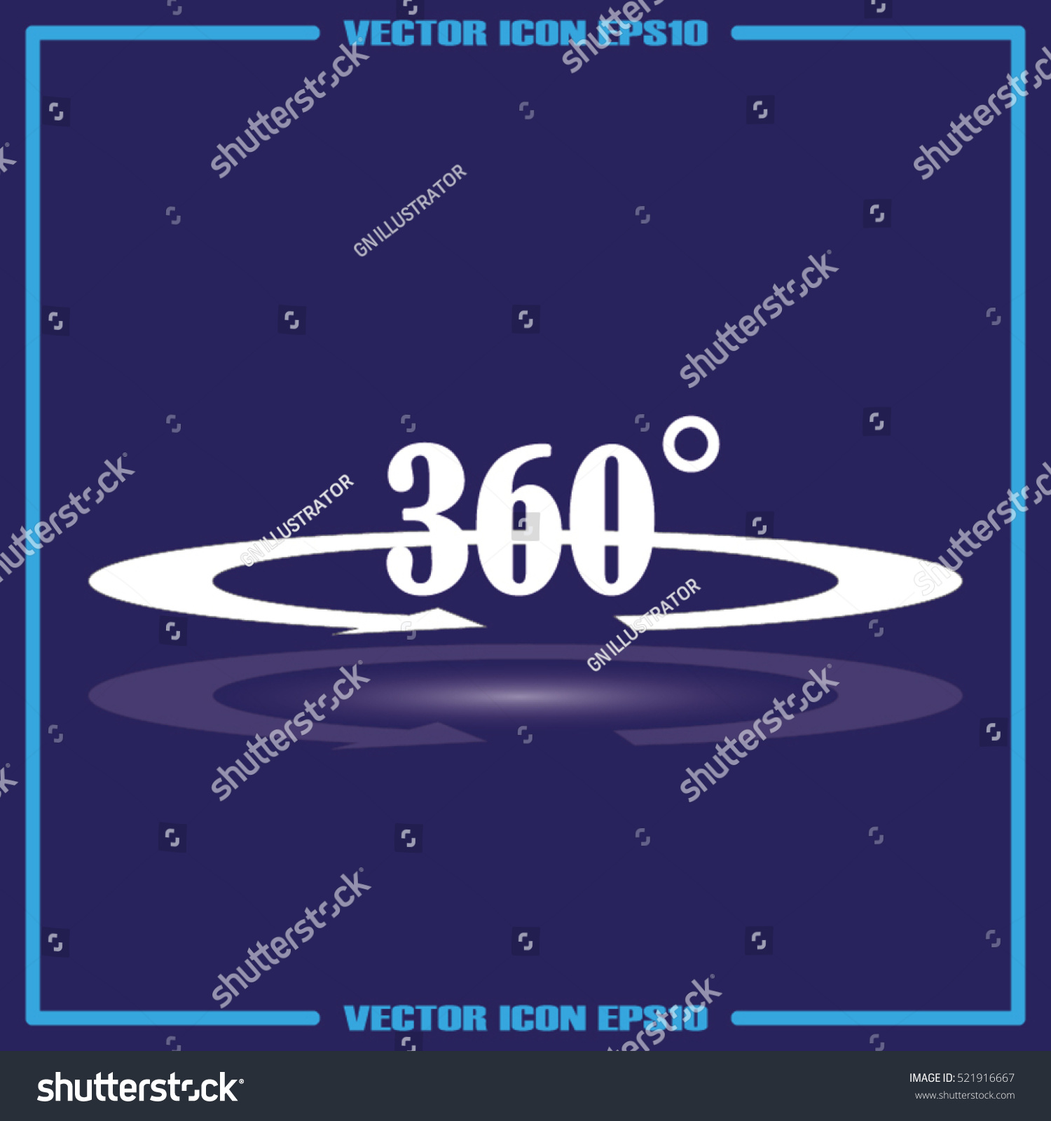 Angle 360 Degrees Icon Vector Illustration Stock Vector (Royalty Free ...