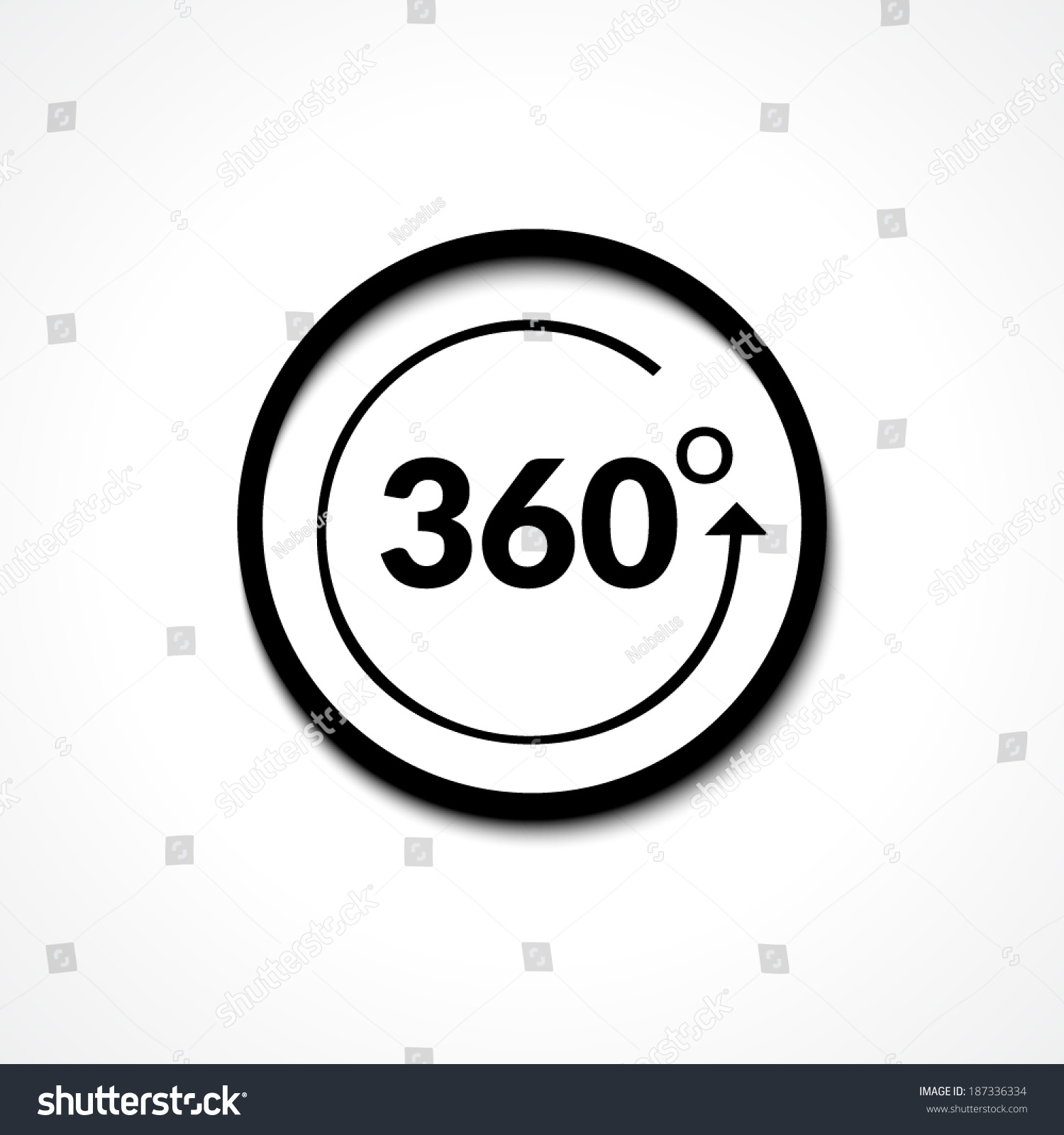 Angle 360 Degrees Sign Icon Geometry Stock Vector 187336334 - Shutterstock