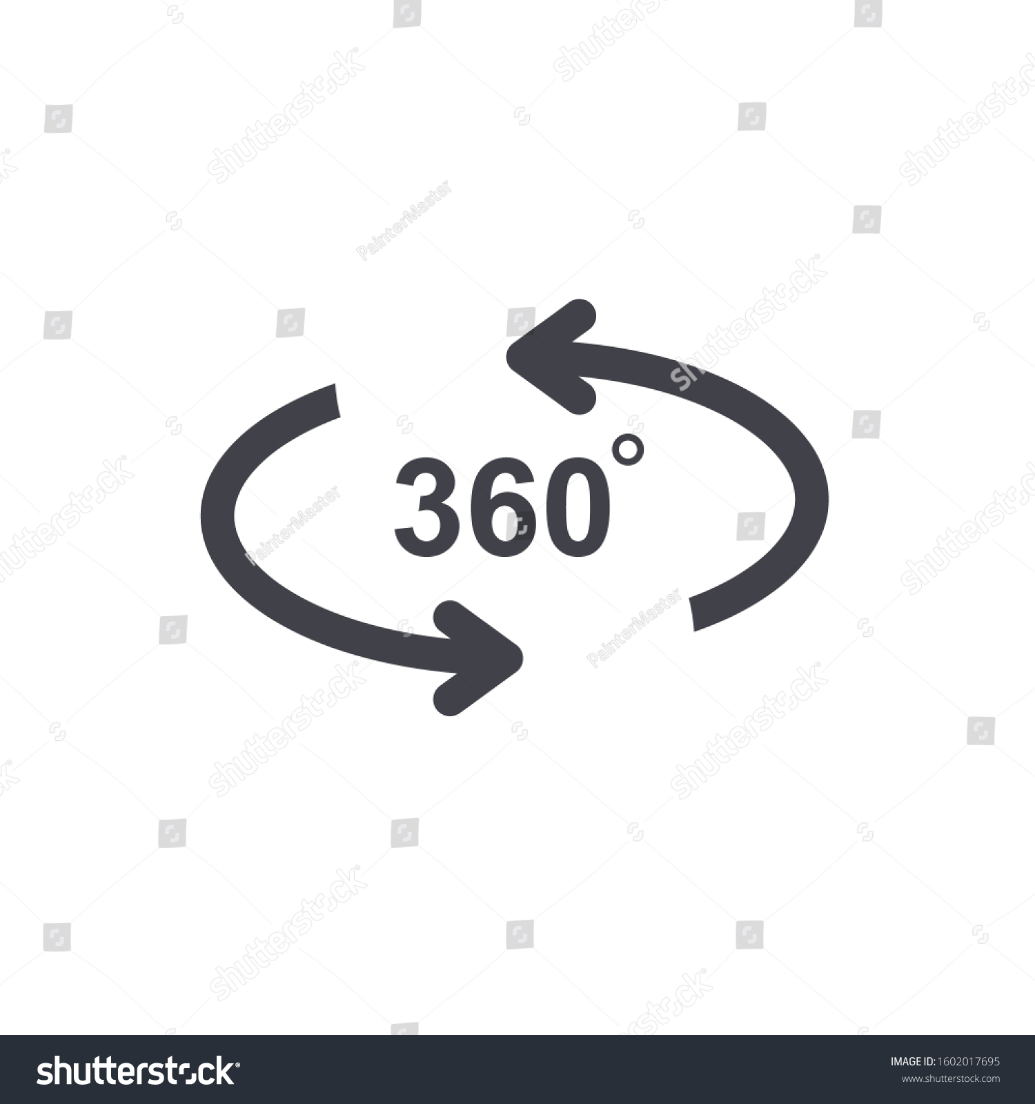 Angle 360 Degrees Sign Icon Geometry Stock Vector (Royalty Free ...