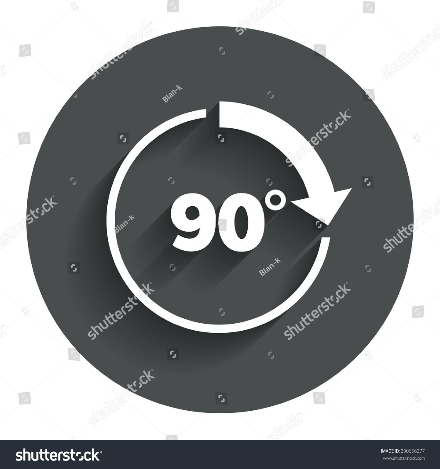 Angle 90 Degrees Sign Icon Geometry Stock Vector (Royalty Free ...
