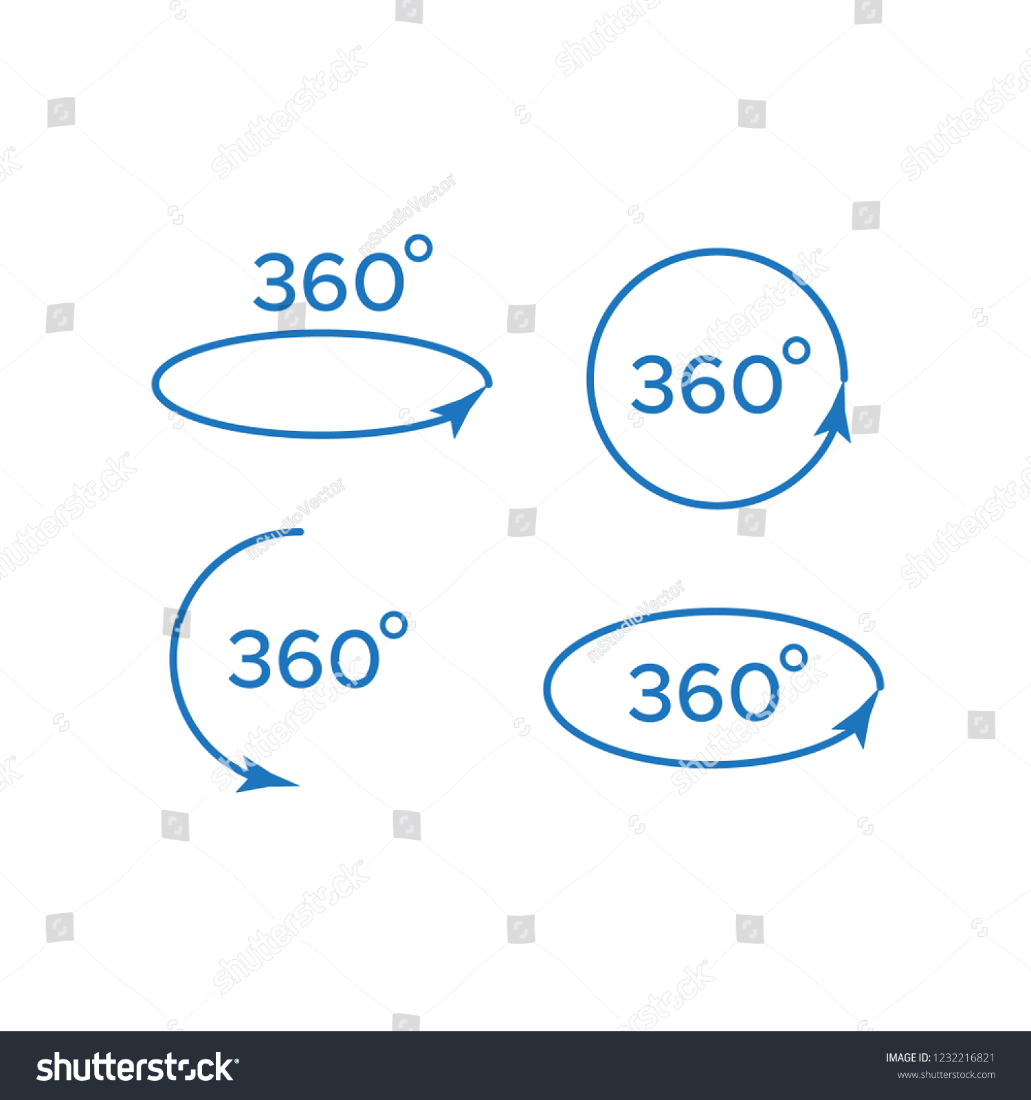 Angle 360 Degrees Vector Arrow Rotate : image vectorielle de stock ...