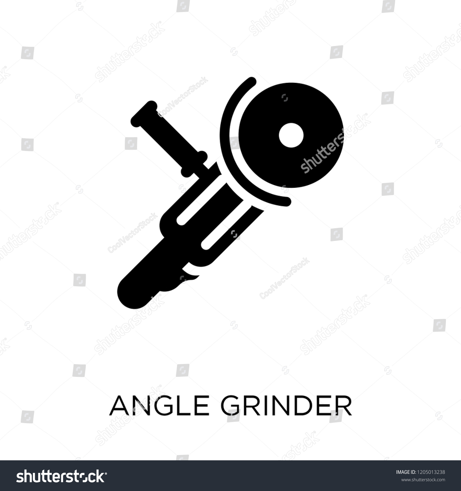 Angle Grinder Icon Angle Grinder Symbol Stock Vector (Royalty Free ...