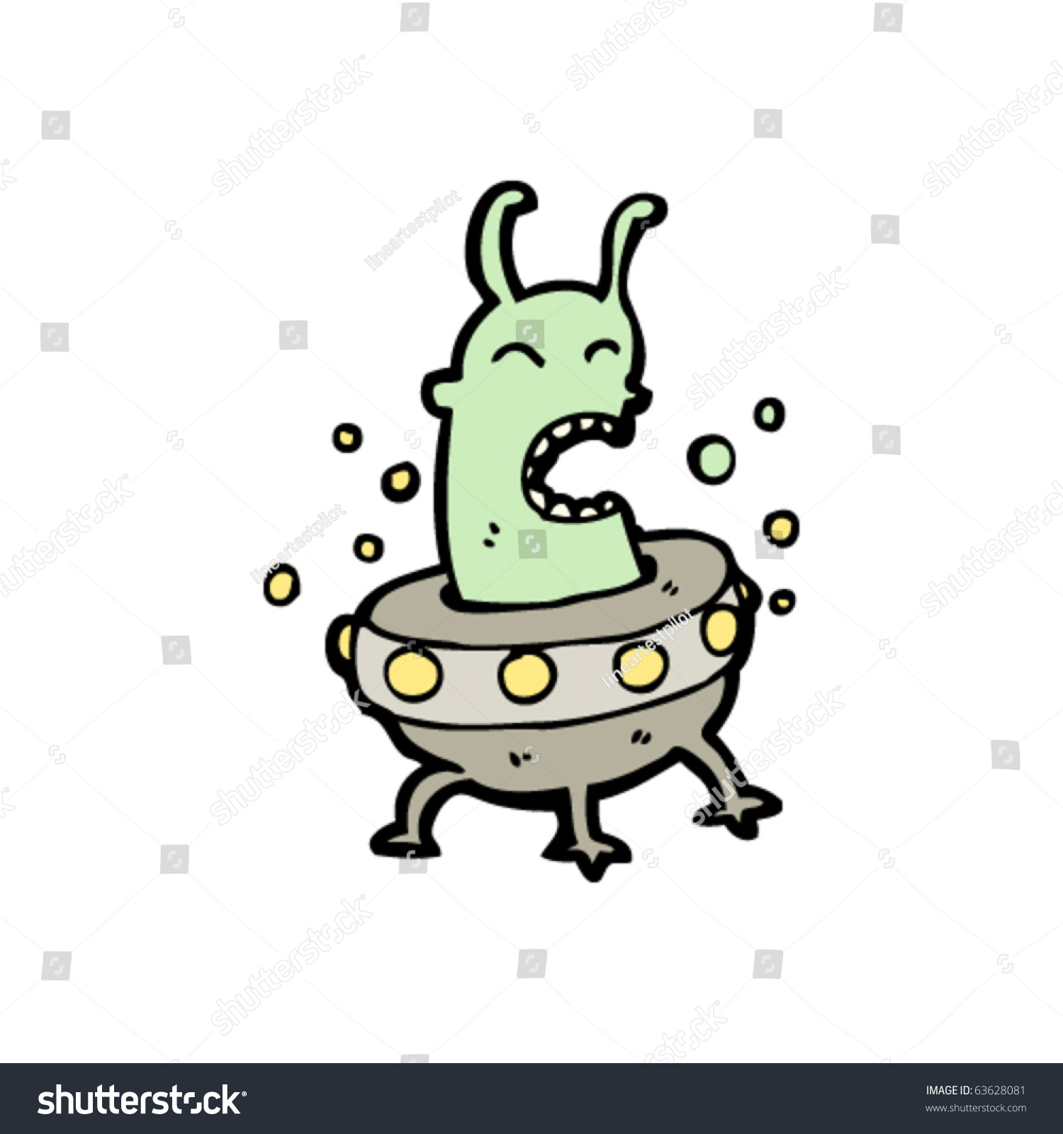 Angry Alien Cartoon Stock Vector (Royalty Free) 63628081 | Shutterstock