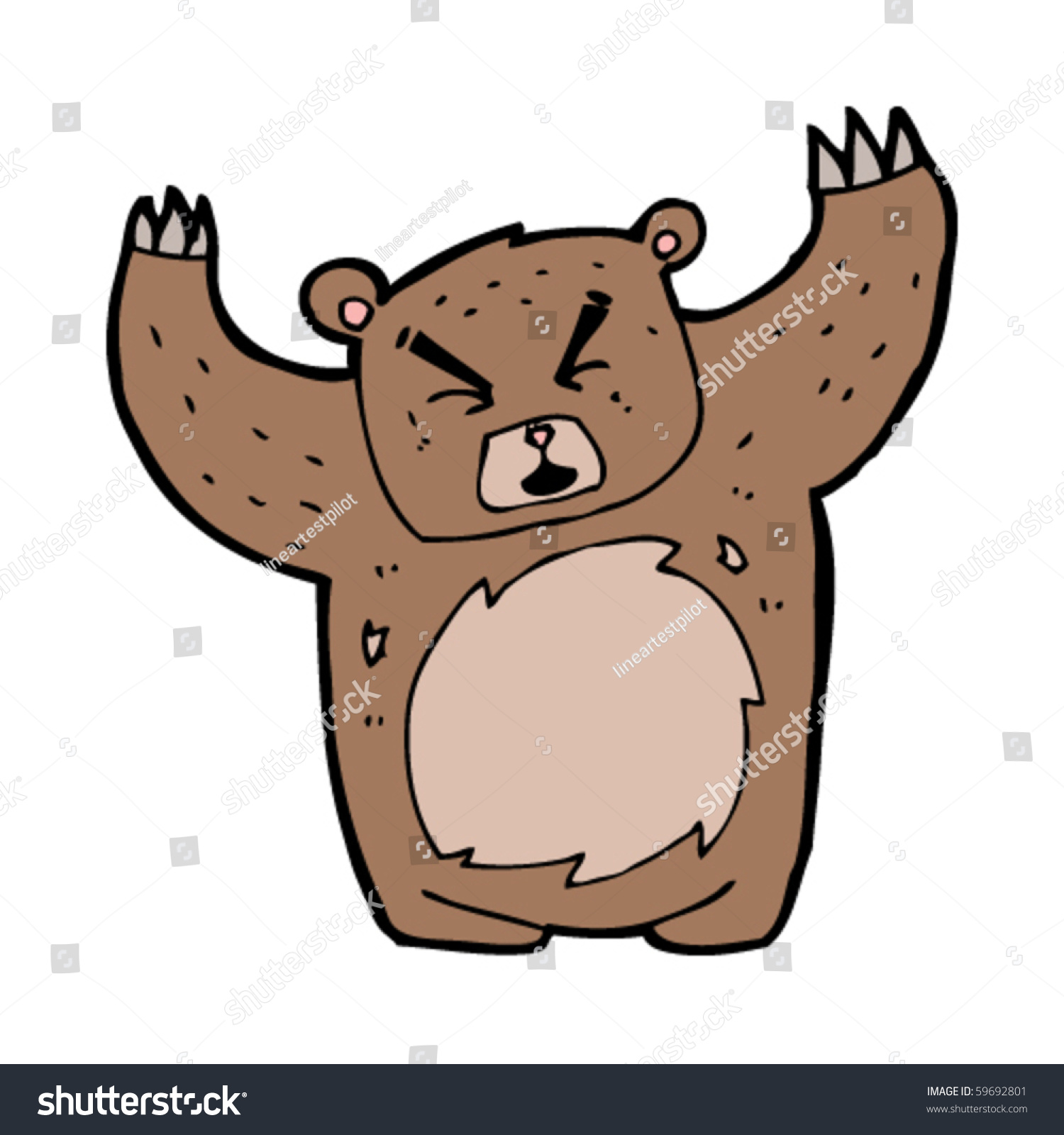 Angry Bear Cartoon Stock Vector (Royalty Free) 59692801