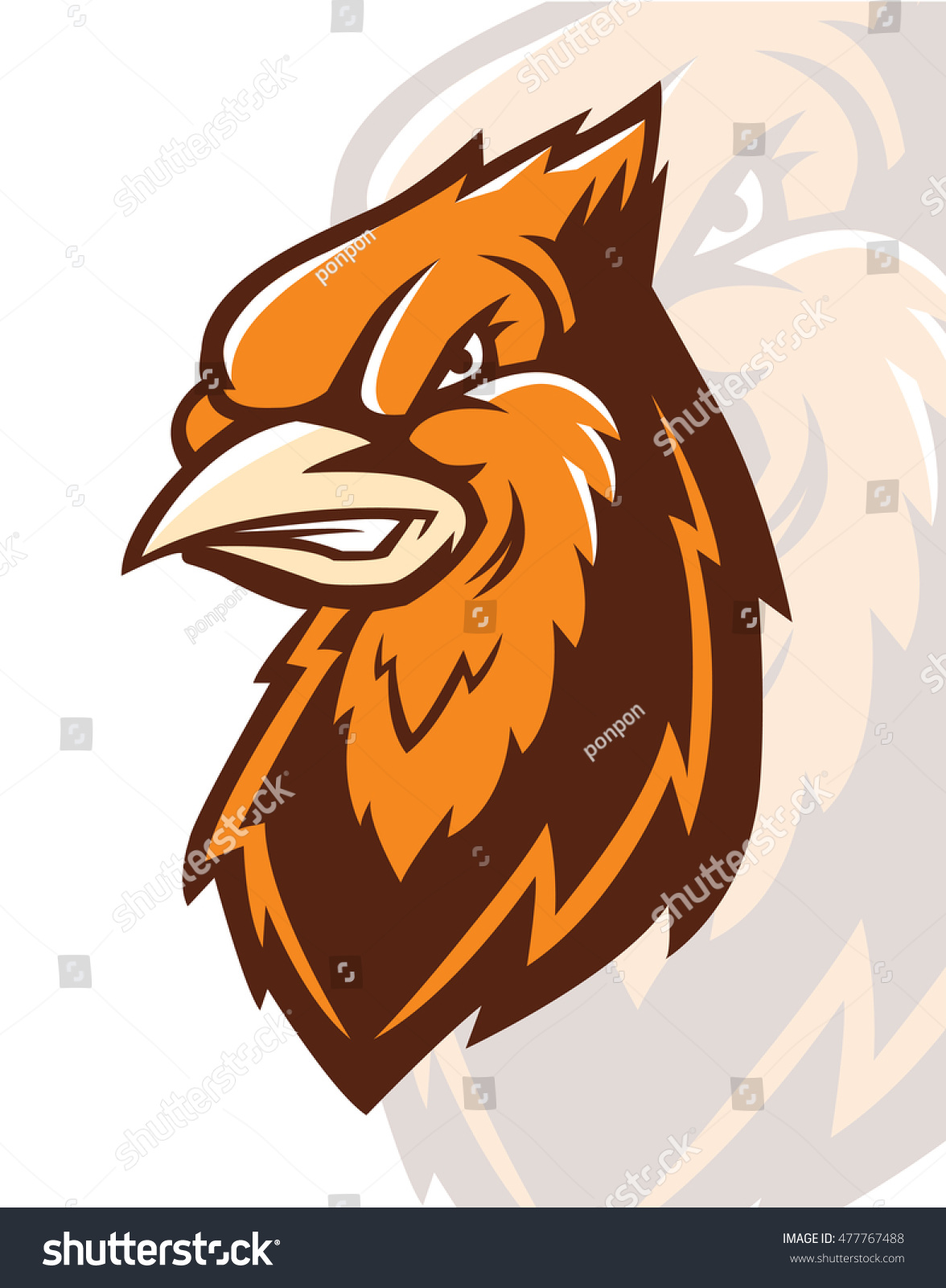 Angry Bird Head Mascot Stock Vector (Royalty Free) 477767488