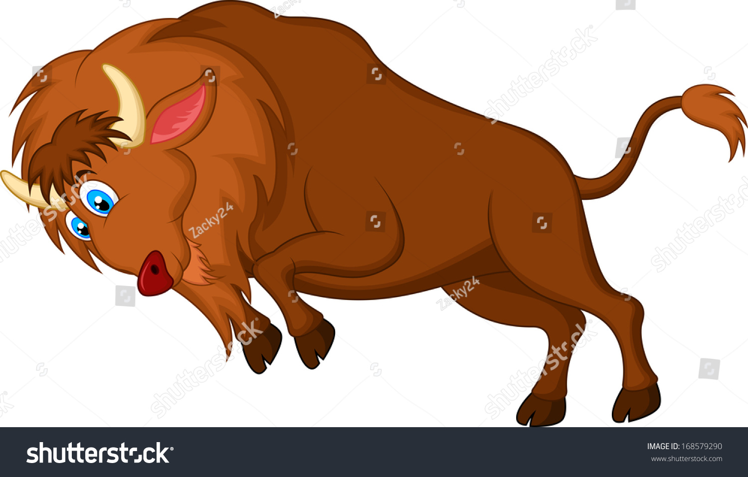 Angry Bison Cartoon Stock Vector (Royalty Free) 168579290