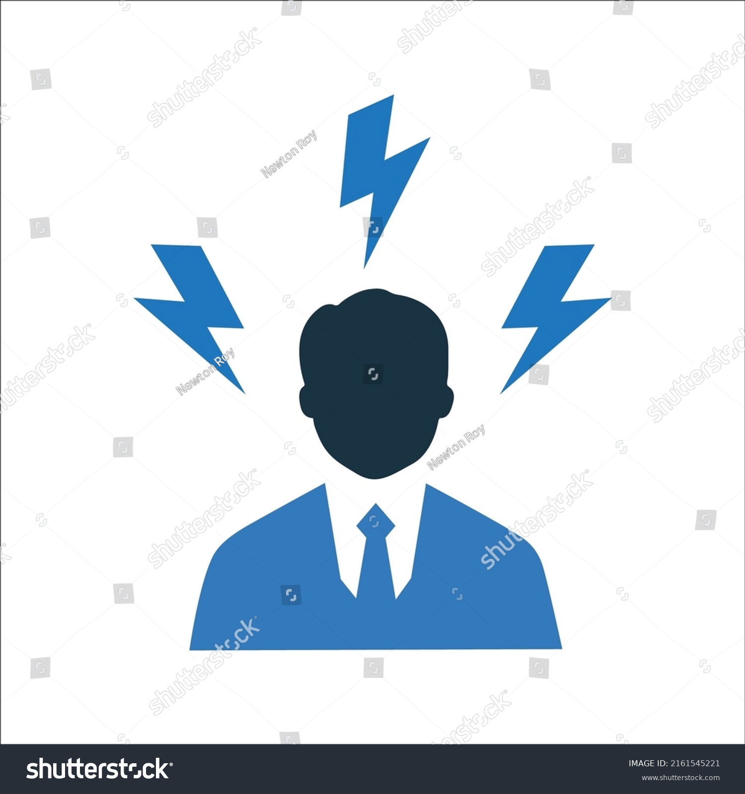 Angry Boss Management Icon Simple Editable Stock Vector (Royalty Free ...