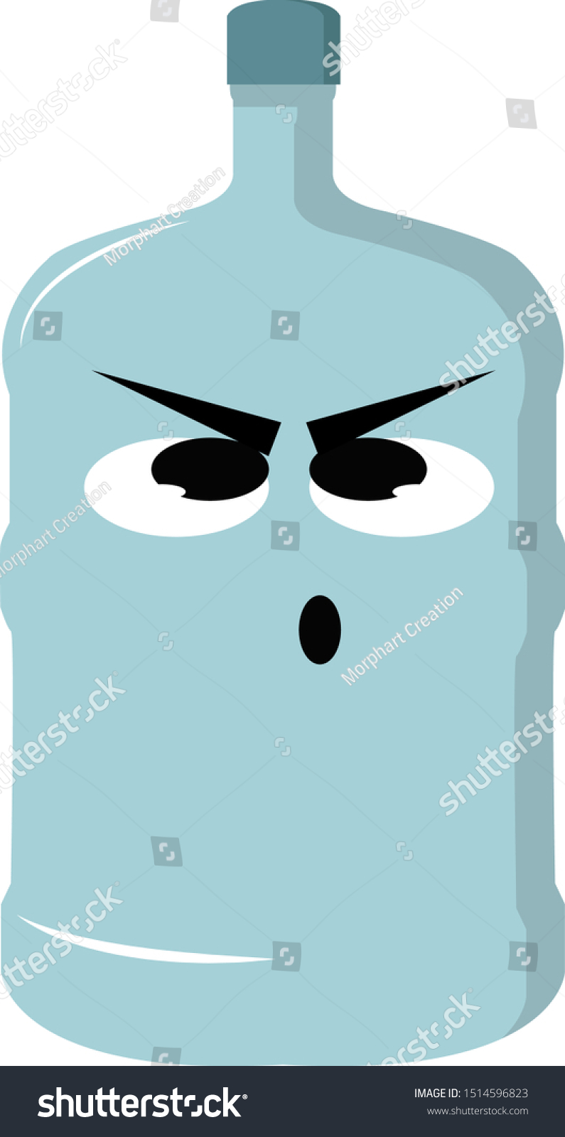 Angry Bottle Illustration Vector On White Stock Vector (Royalty Free ...