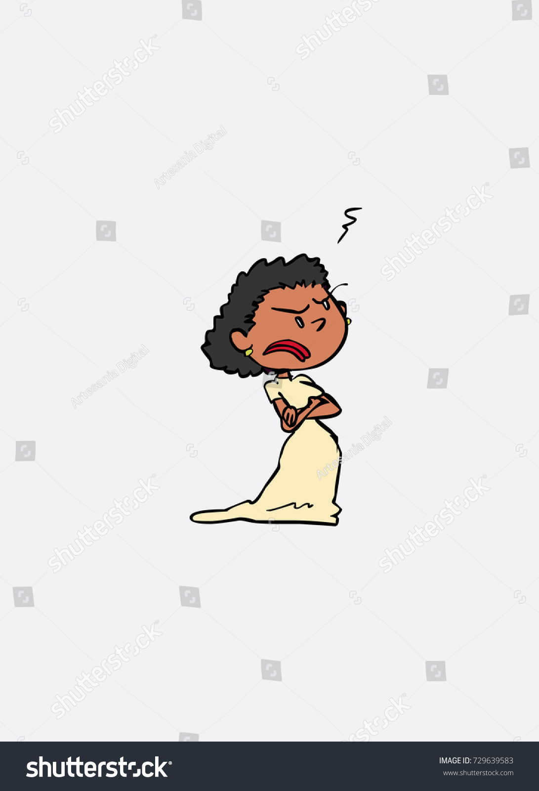 Angry Bride Vector Isolated Character: vector de stock (libre de ...
