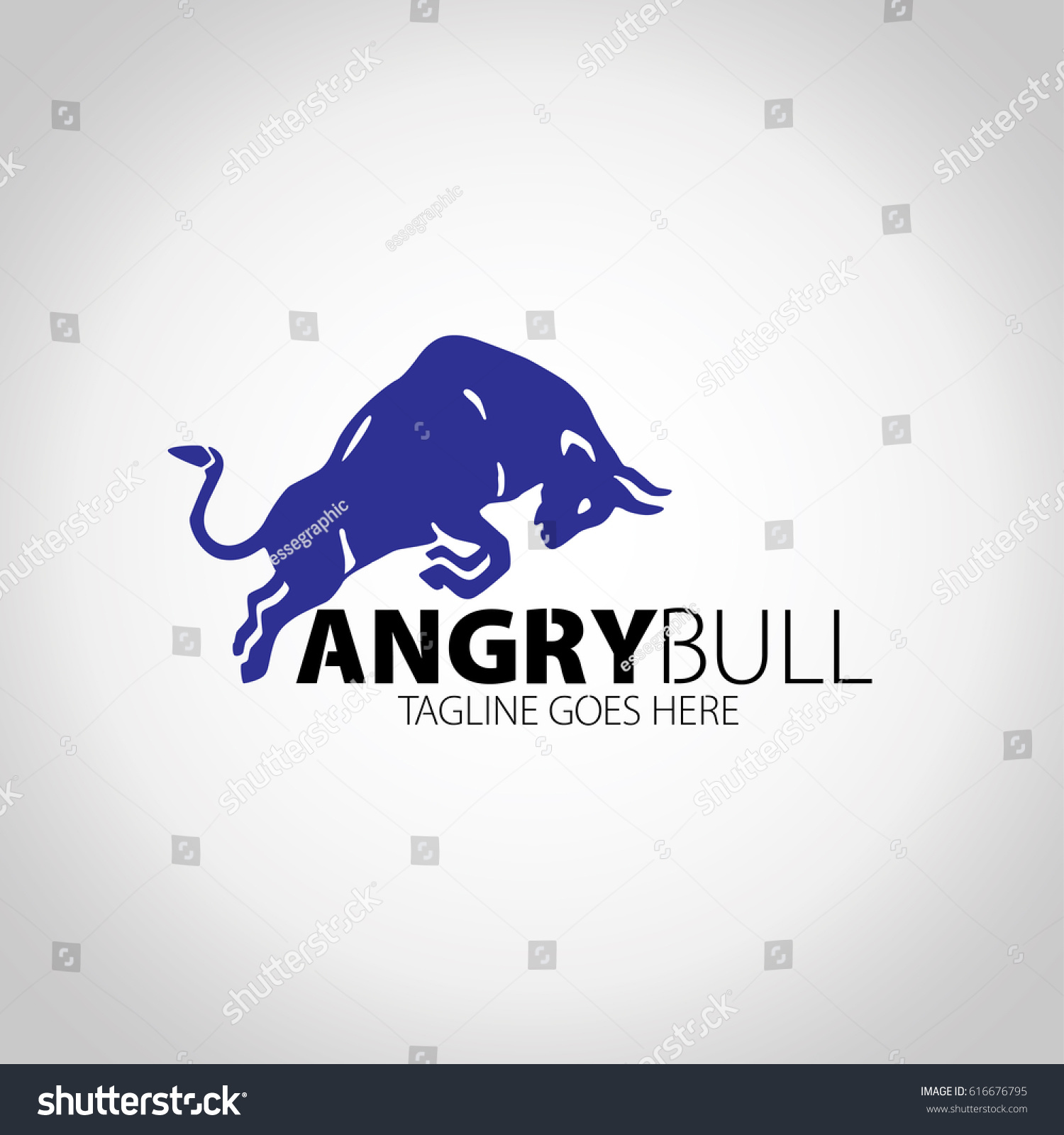 Angry Bull Logo Stock Vector (Royalty Free) 616676795 | Shutterstock