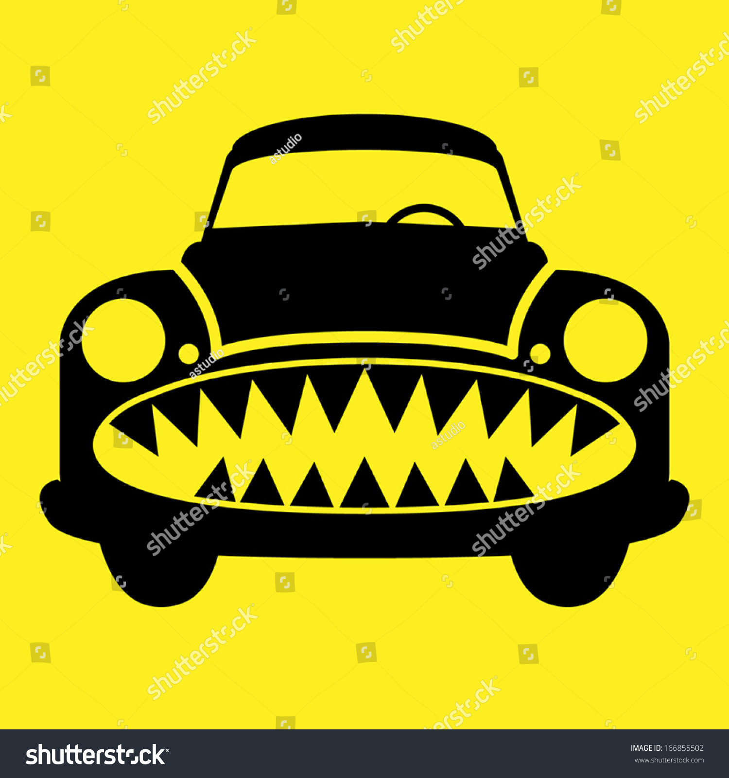 Angry Car Character Vector Illustration Stock Vector (Royalty Free ...