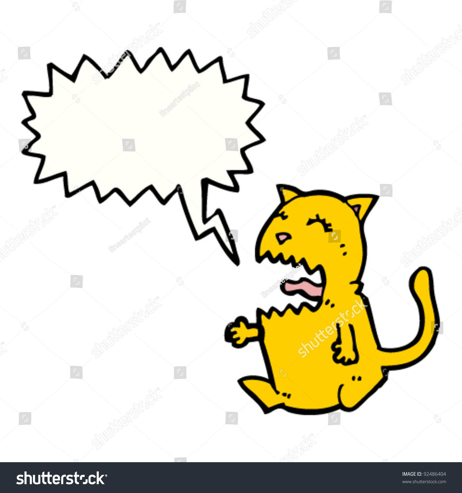 Angry Cartoon Cat Stock Vector (Royalty Free) 92486404 | Shutterstock