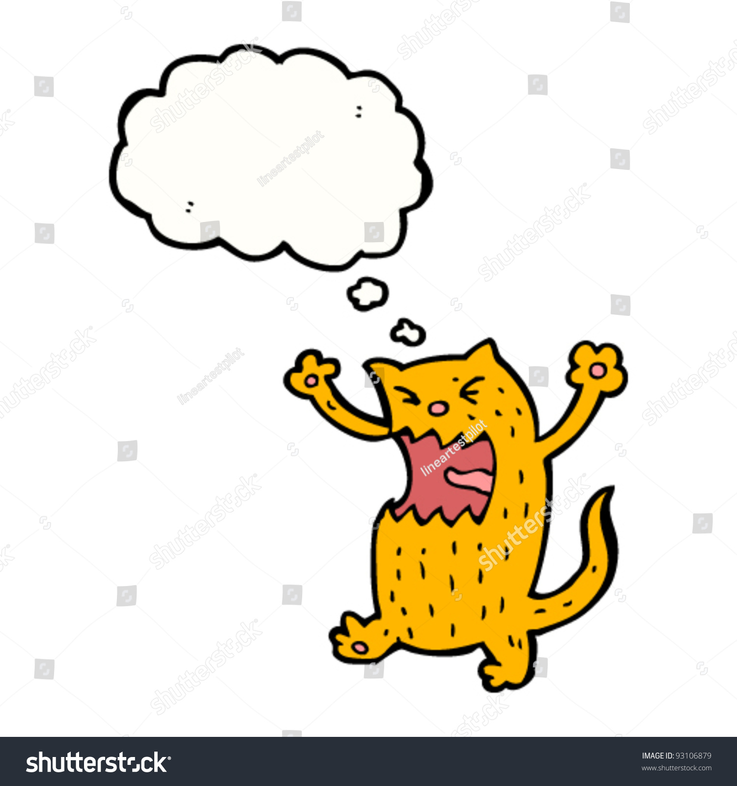 Angry Cat Cartoon Stock Vector (Royalty Free) 93106879