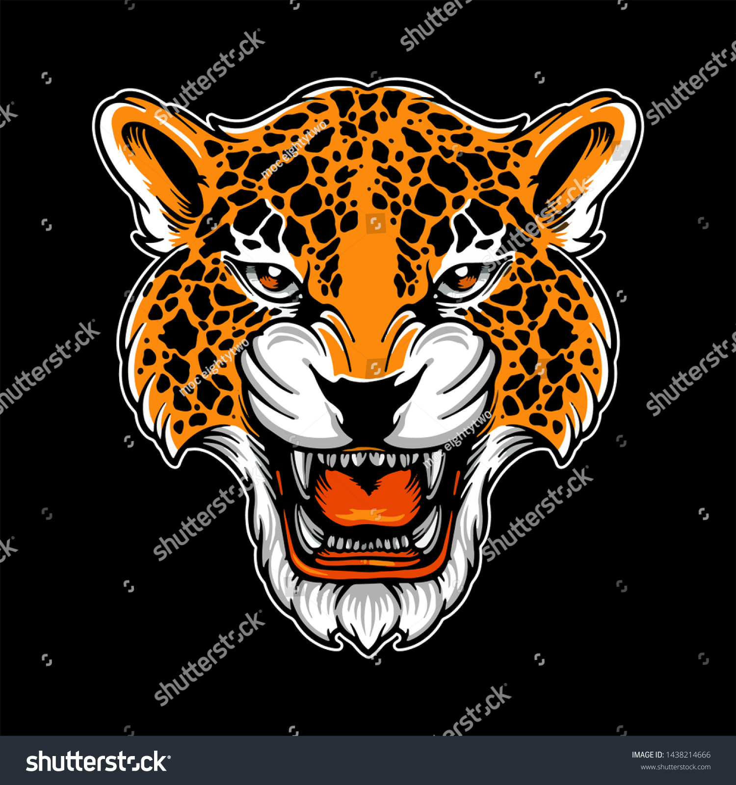 Angry Cheetah Face Vector Design Stock Vector (Royalty Free) 1438214666 ...