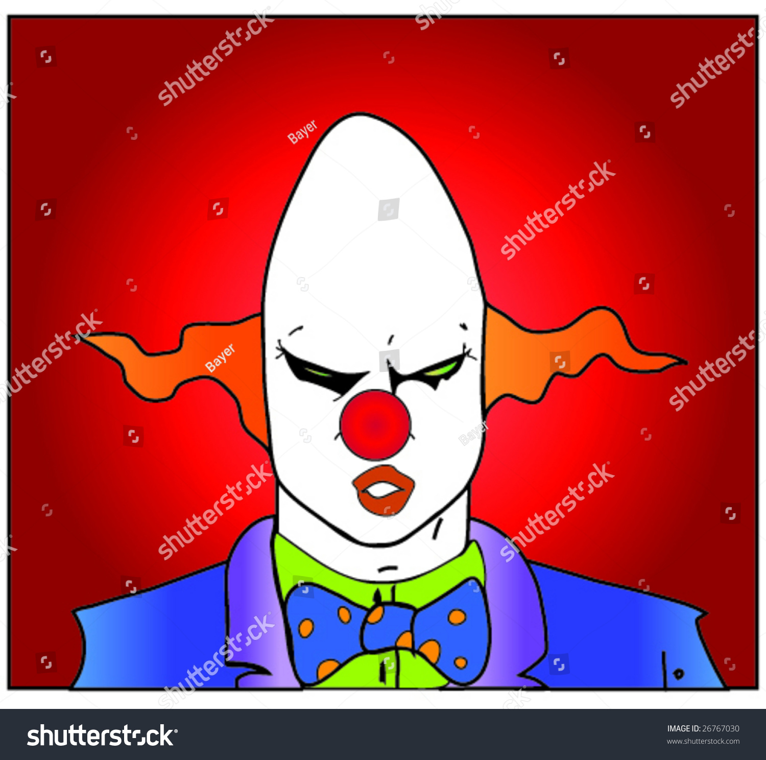 Angry Clown Stock Vector Illustration 26767030 : Shutterstock