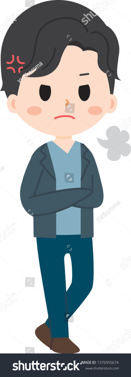 Angry College Student Stock Vector (Royalty Free) 1376955674 | Shutterstock