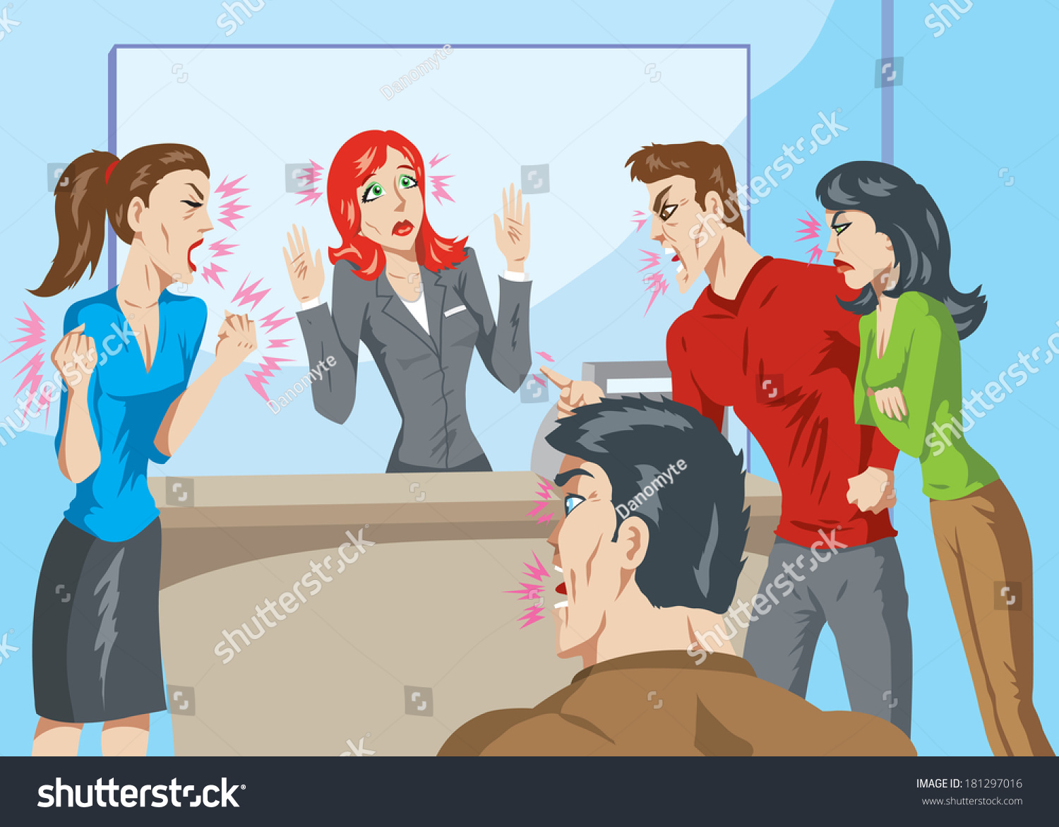 Angry Customers Stock Vector (Royalty Free) 181297016