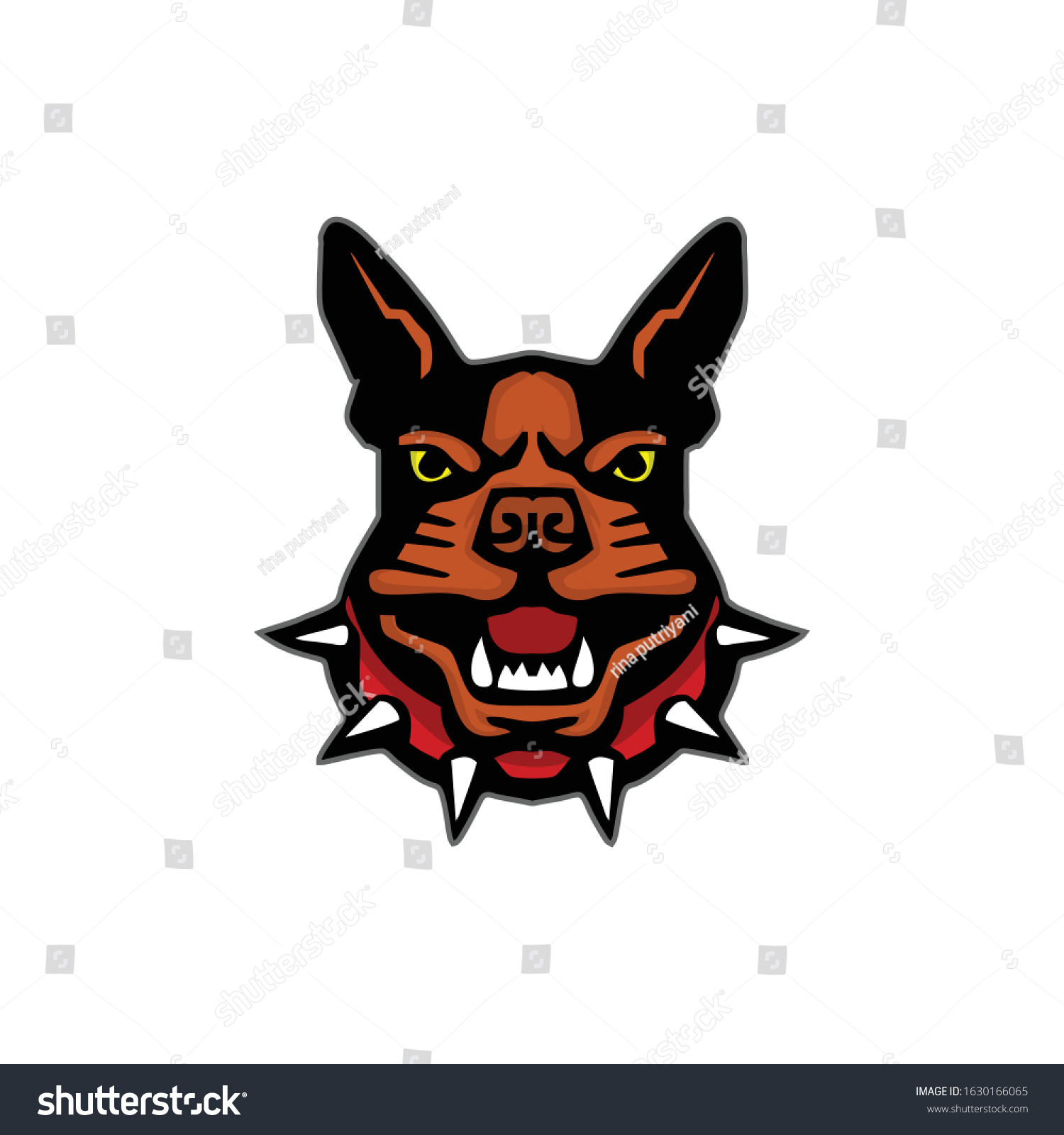Angry Dog Mascot Logo Design Vector Stock Vector (Royalty Free ...