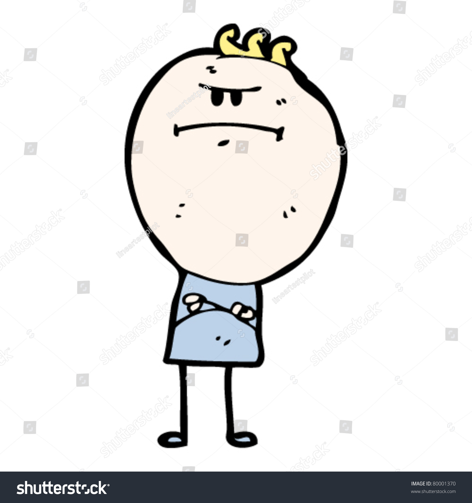 Angry Doodle Man Cartoon Stock Vector (Royalty Free) 80001370