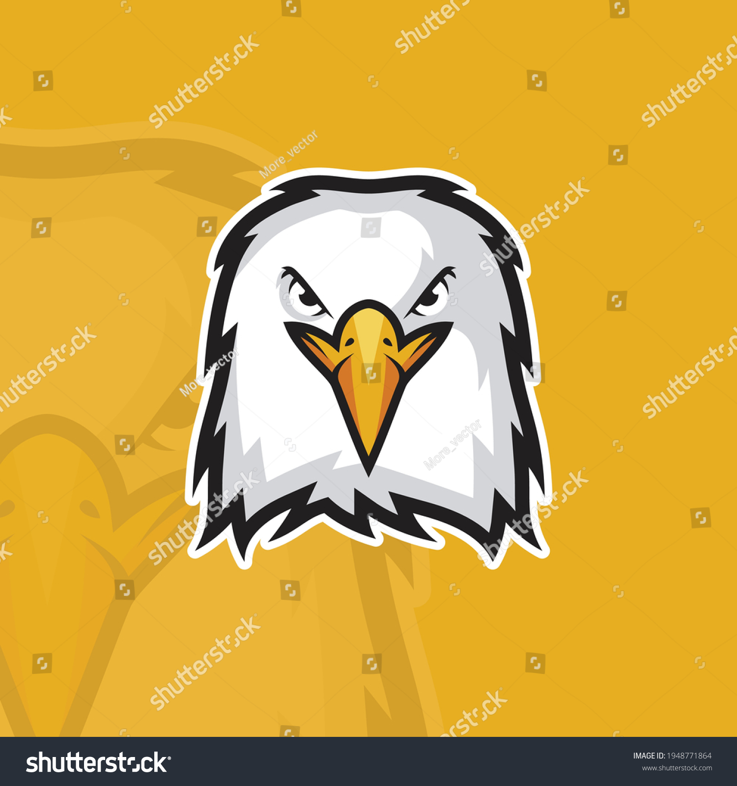 Angry Eagle Face Mascot Logo Design Stock Vector (Royalty Free ...