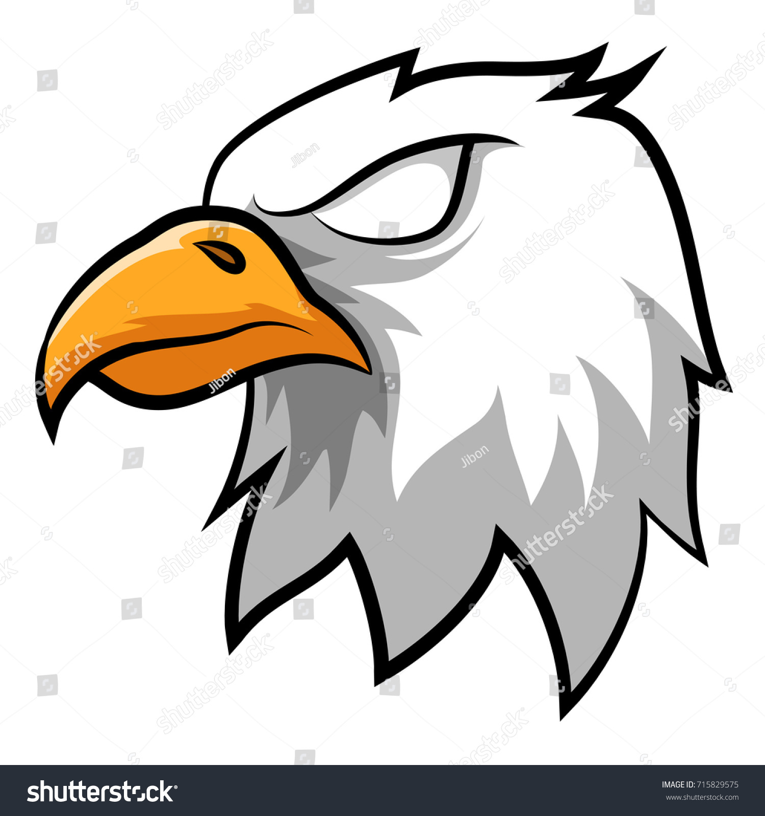 Angry Eagle Head Mascot Vector Illustration Stock Vector (Royalty Free ...