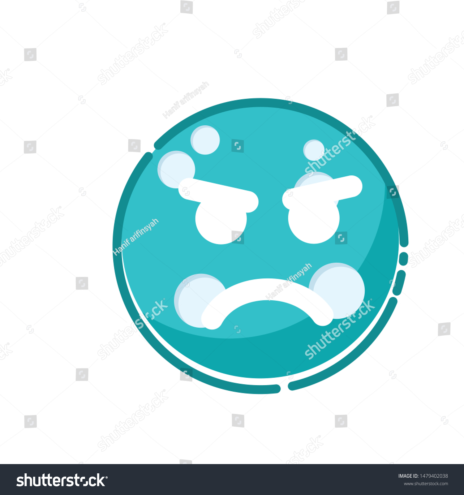 Angry Emotion Moon Design Vector Stock Vector (Royalty Free) 1479402038 ...