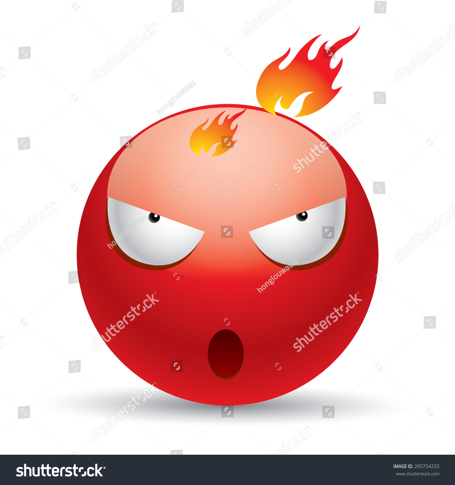 Angry Expression Symbol Stock Vector (Royalty Free) 205754233 ...