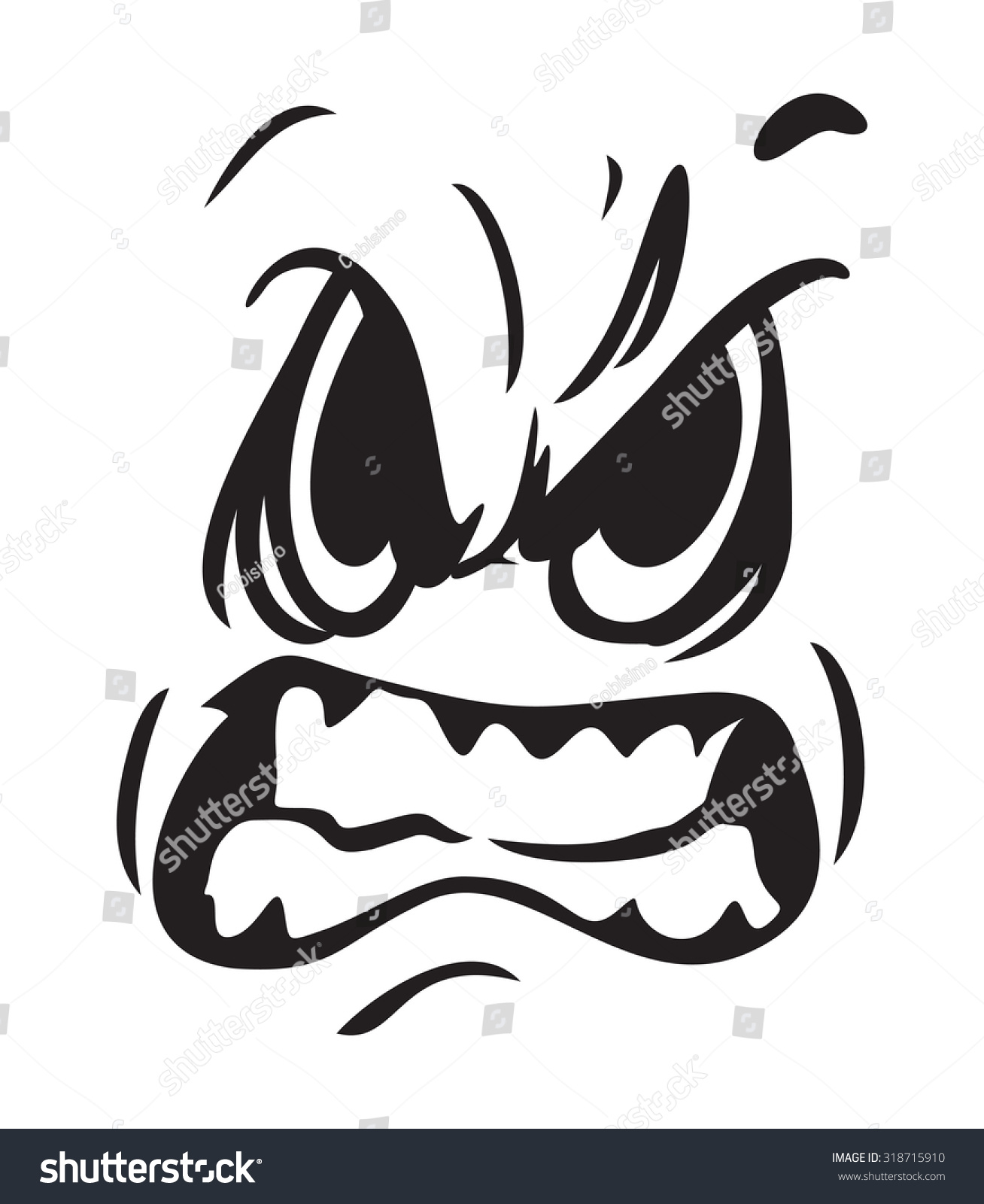 Angry Face Cartoon Vector Icon: เวกเตอร์สต็อก (ปลอดค่าลิขสิทธิ์ ...