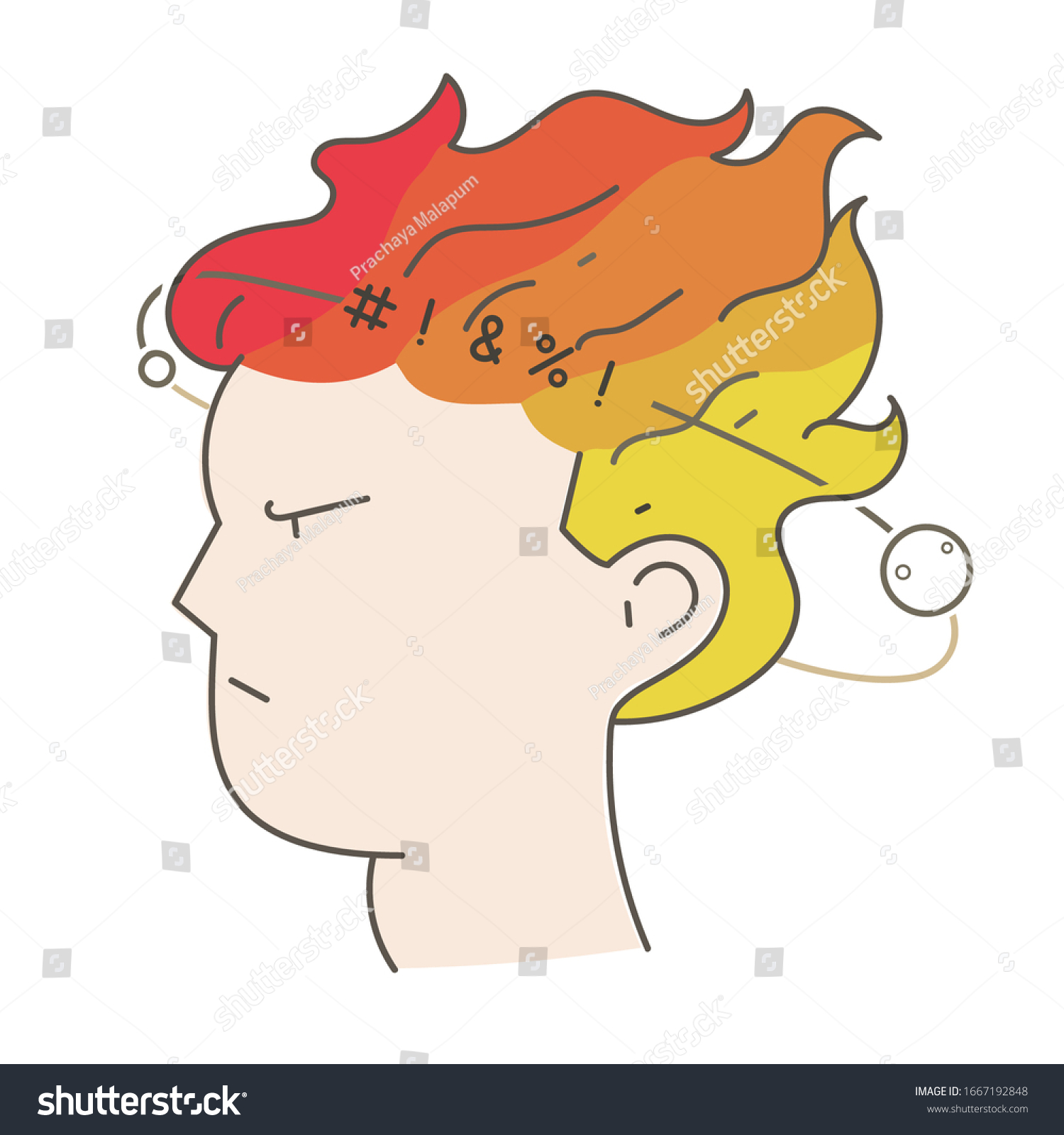 Angry Face Illustration Angry Vector Concept Stock Vector (Royalty Free ...