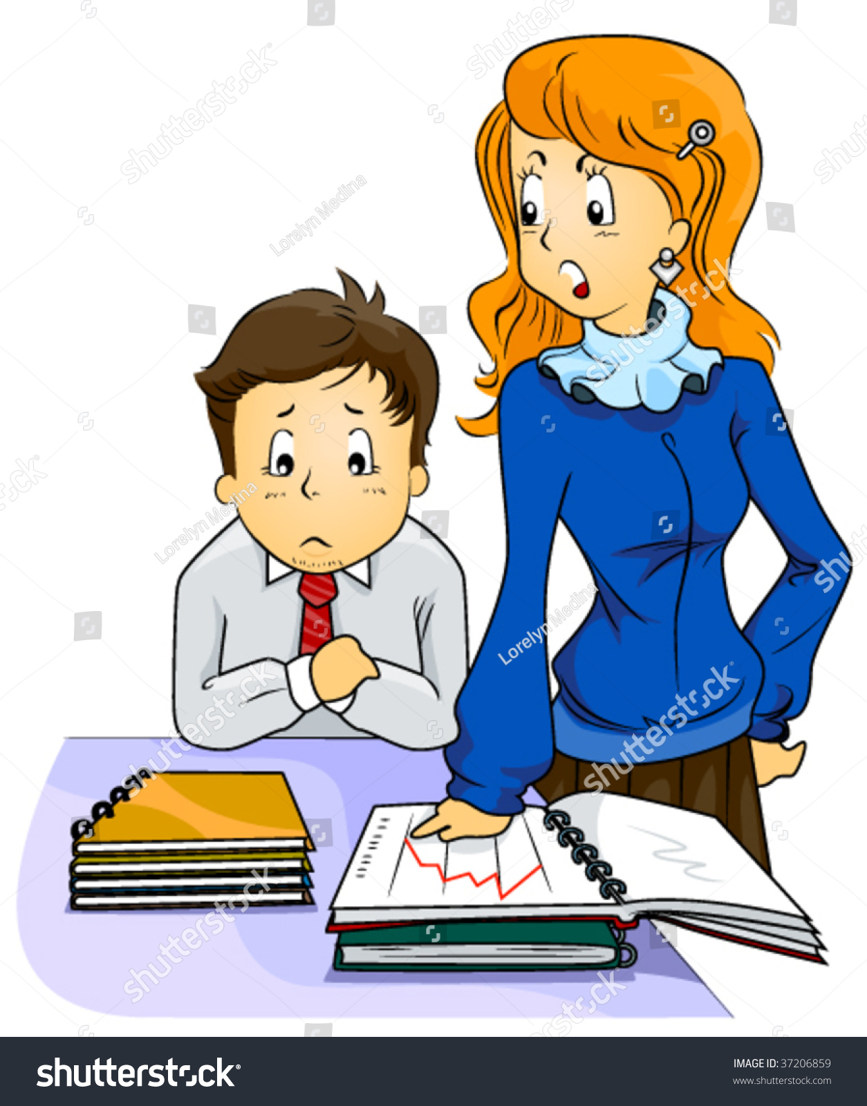 Fearless Female Boss Cartoon