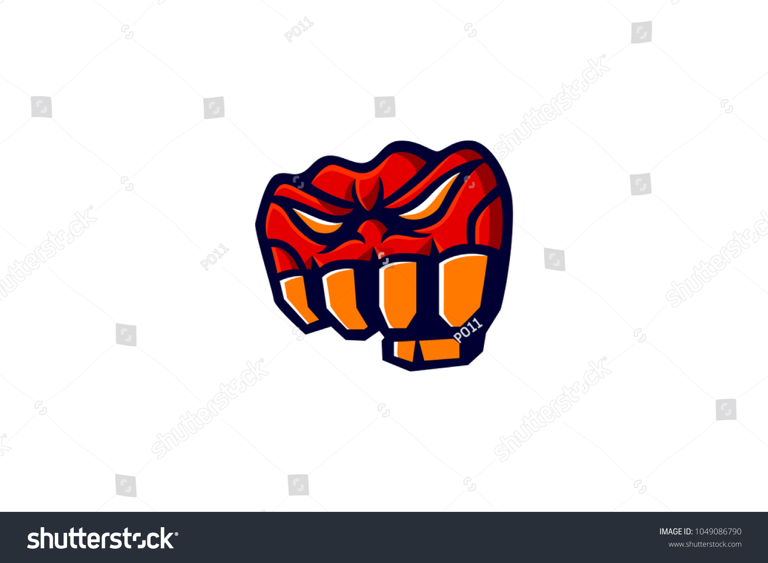 Angry Fist Vector Stock Vector (Royalty Free) 1049086790