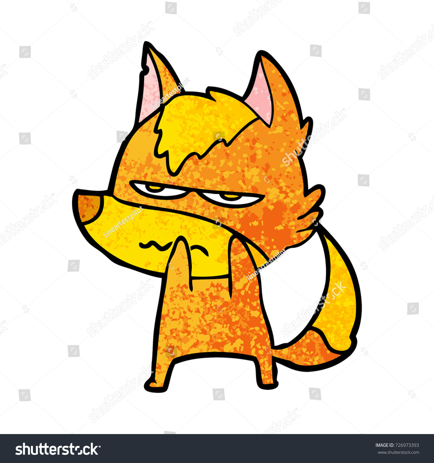 Angry Fox Cartoon Character Stock Vector (Royalty Free) 726973393 ...