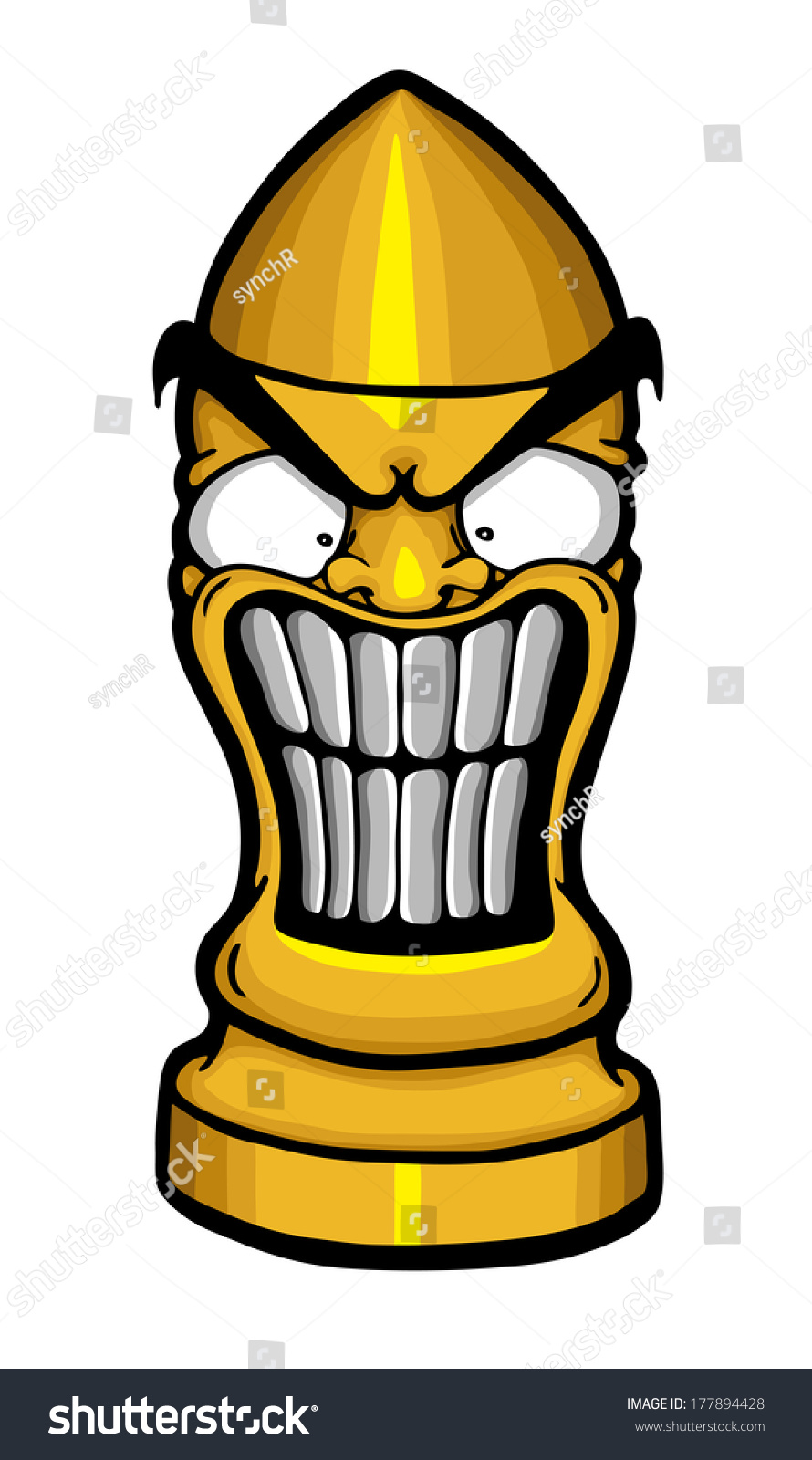 Angry Funny Bullet Vector Illustration Stock Vector (Royalty Free ...