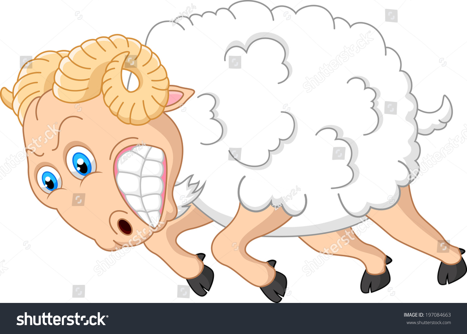 Angry Goat Cartoon Stock Vector (Royalty Free) 197084663