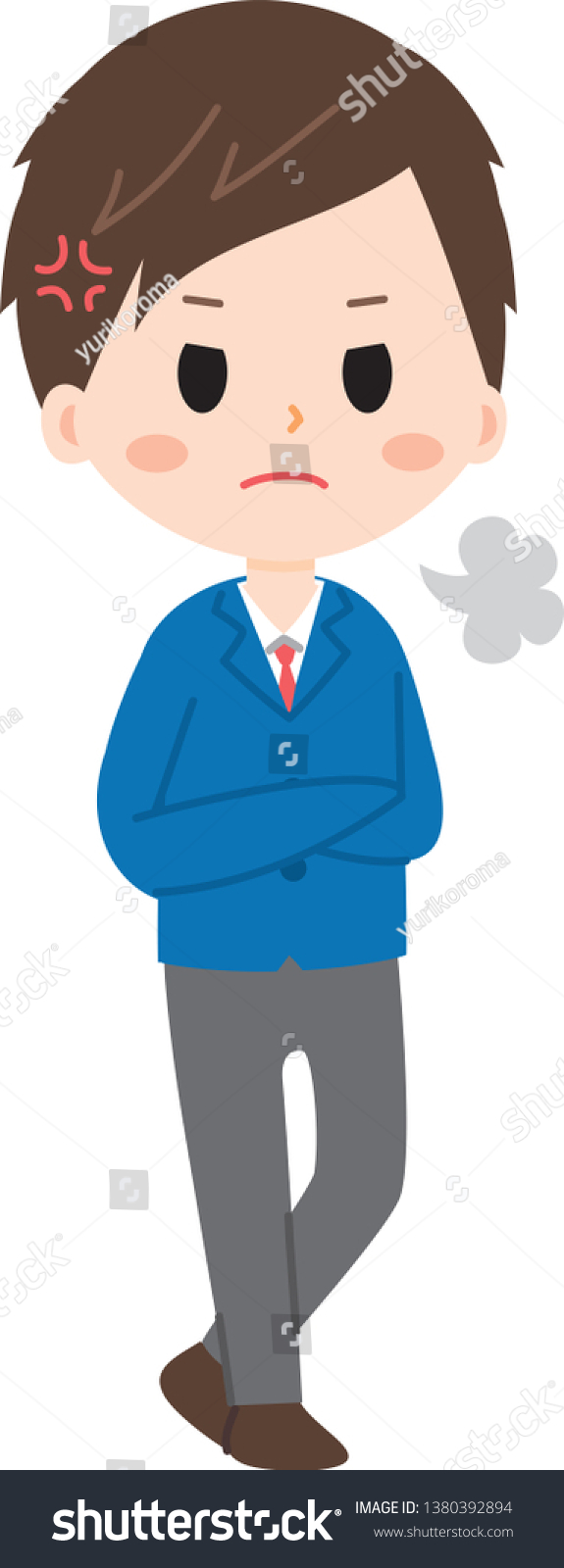 Angry High School Student Stock Vector (Royalty Free) 1380392894