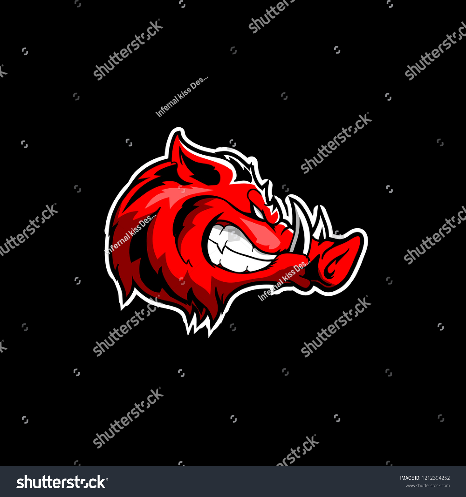 Angry Hog Cartoon Head Vector Stock Vector (Royalty Free) 1212394252 ...