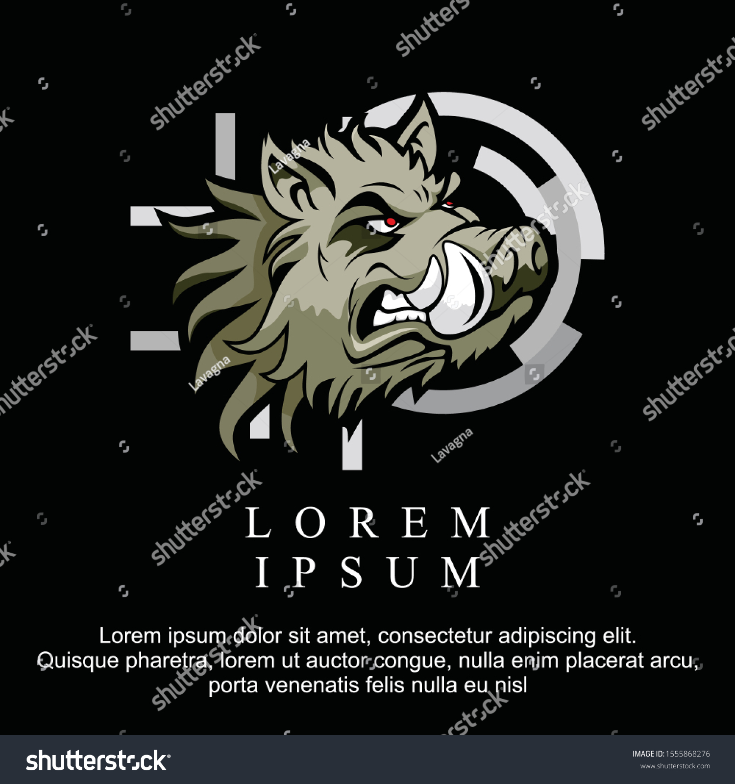 Angry Hog Head Vector Illustration Stock Vector (Royalty Free ...