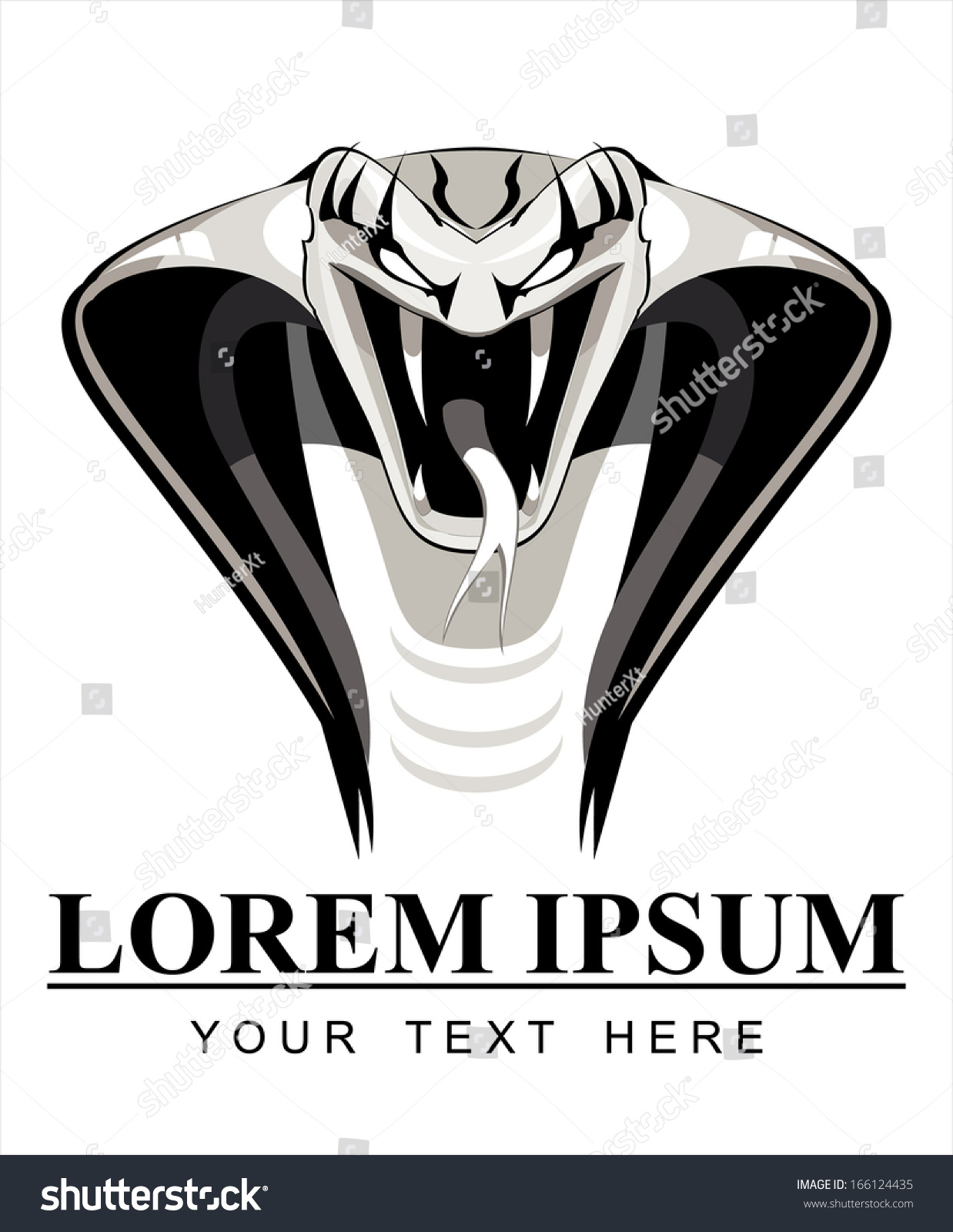 Angry King Cobra Snake Logo Stock Vector (Royalty Free) 166124435